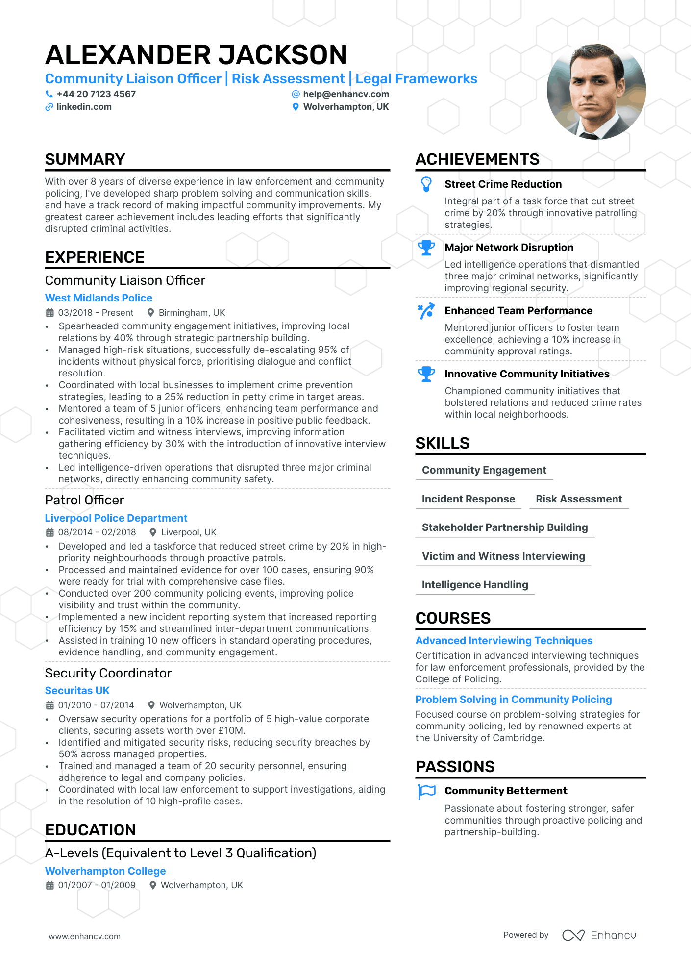 Police Officer CV Examples & Guide for 2024