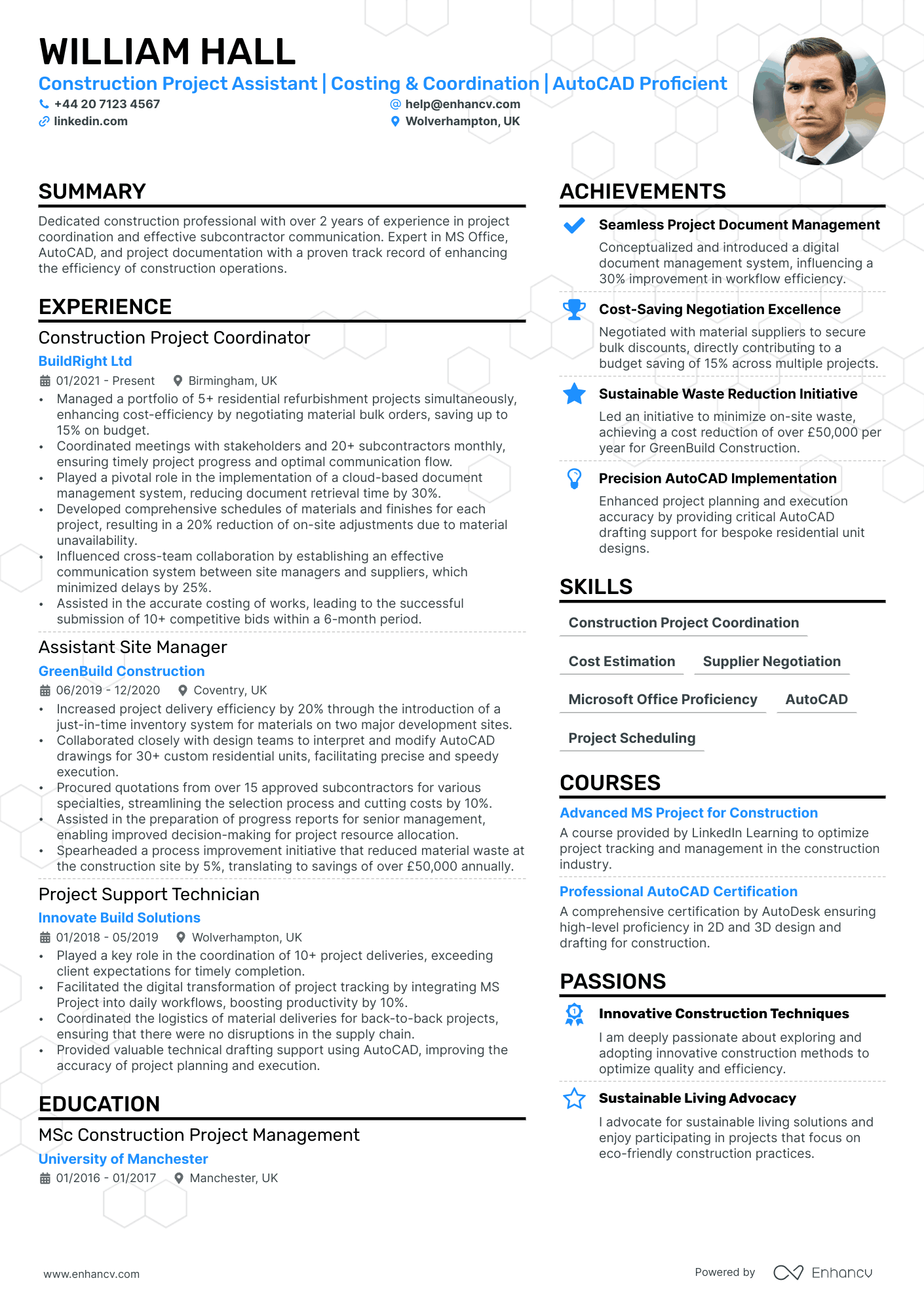 Construction CV Examples & Guide for 2024