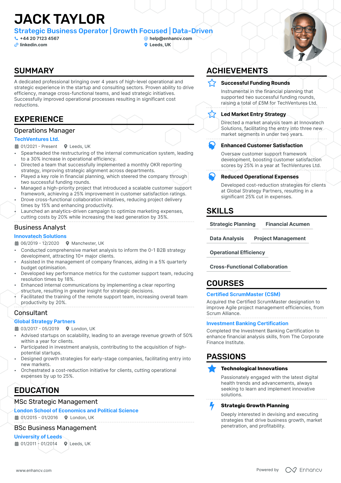 Chief of Staff CV Examples & Guide for 2024