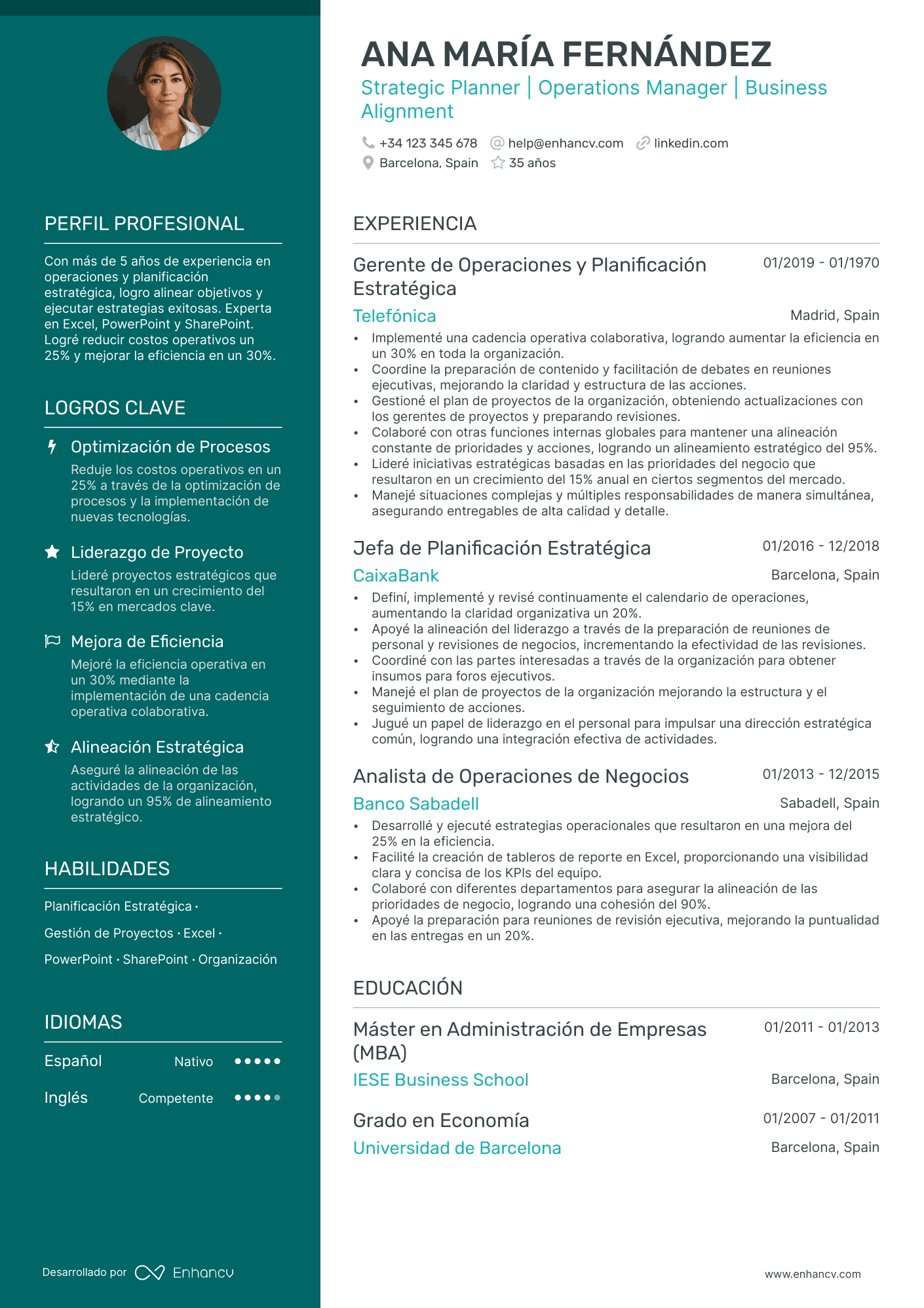 Ejemplo de Currículum de Gerente de Planificación Estratégica que Consiguió Empleo y Consejos ...