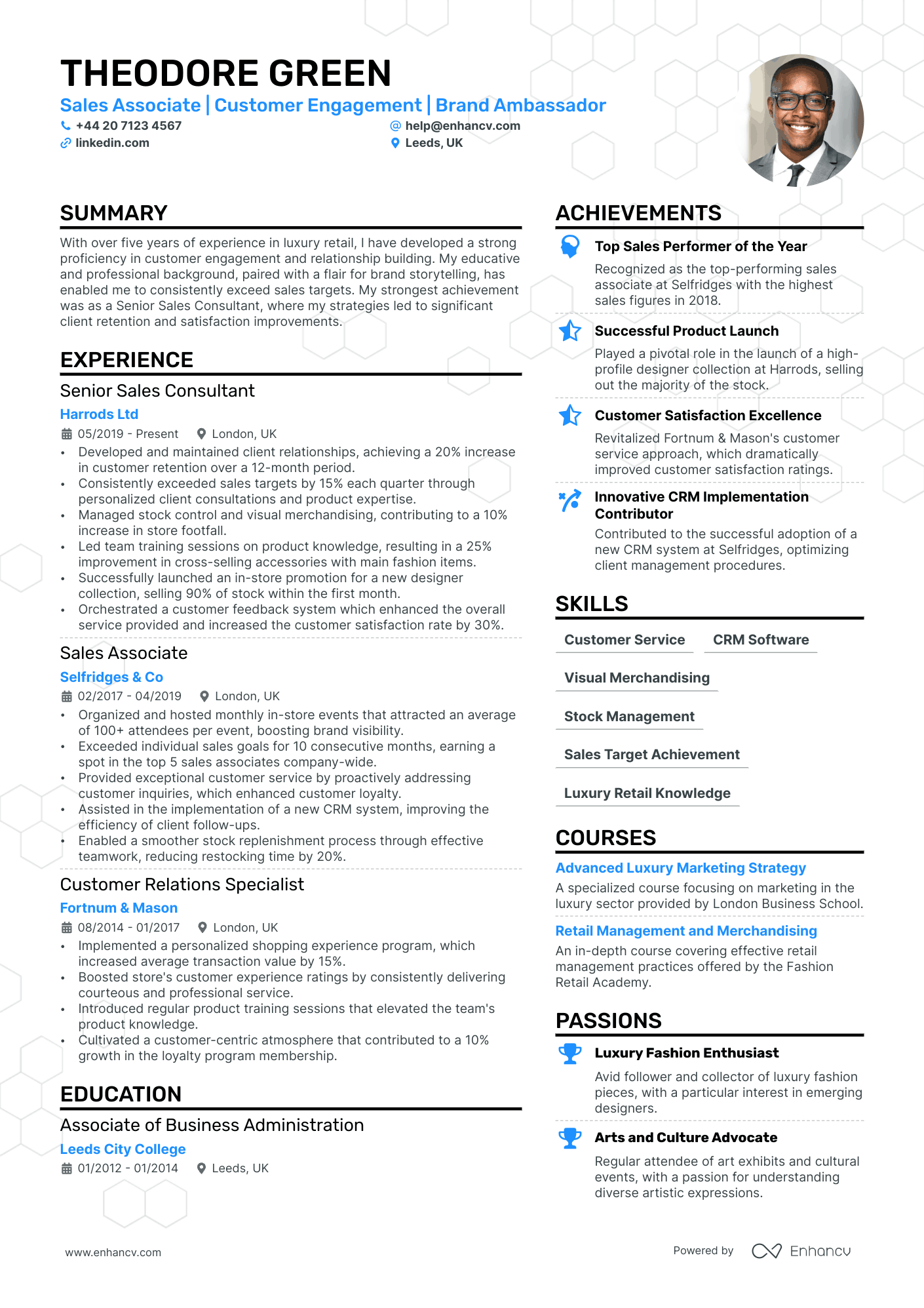 Luxury Retail CV Examples & Guide for 2024