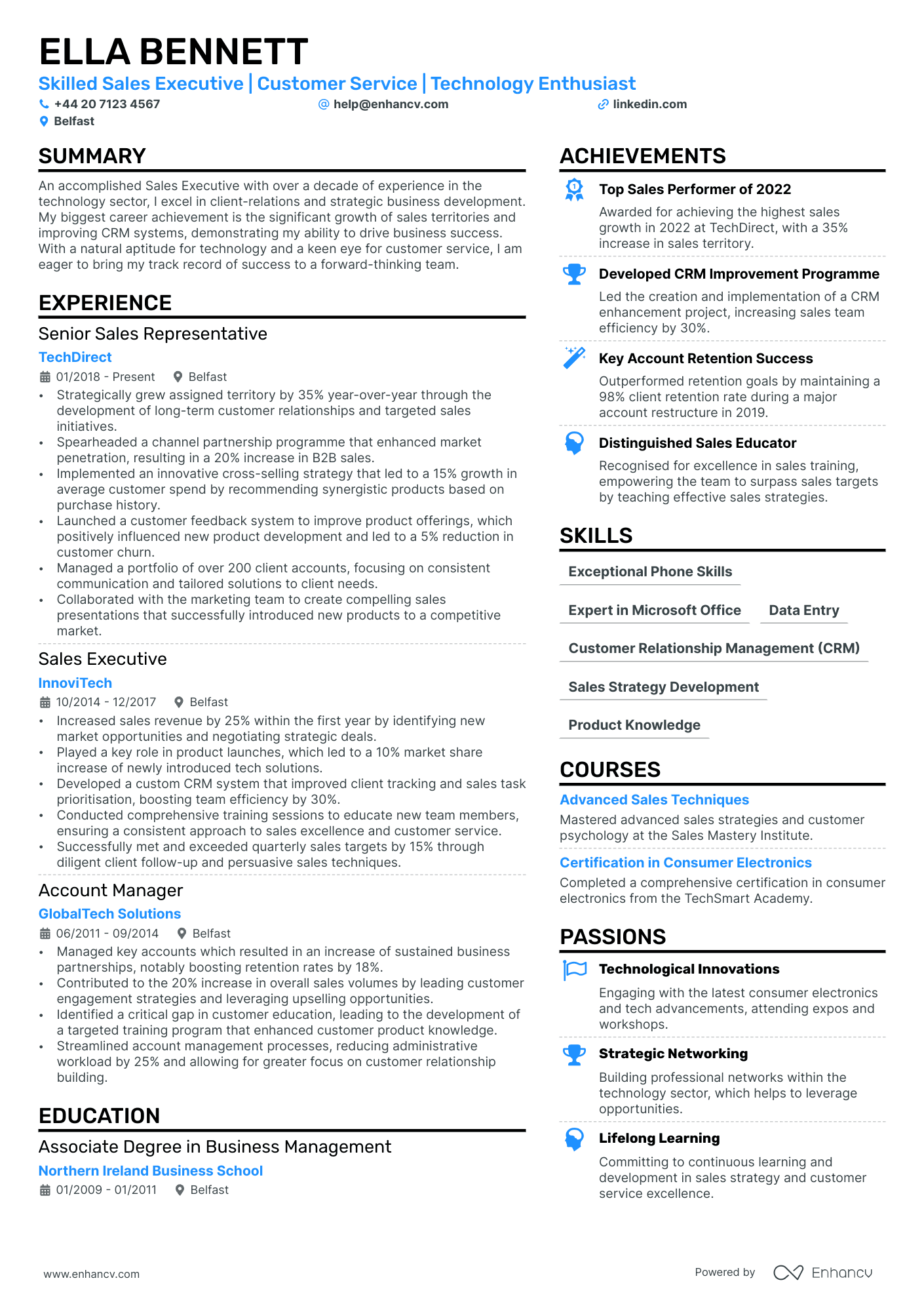 Tech Sales CV Examples & Guide for 2024