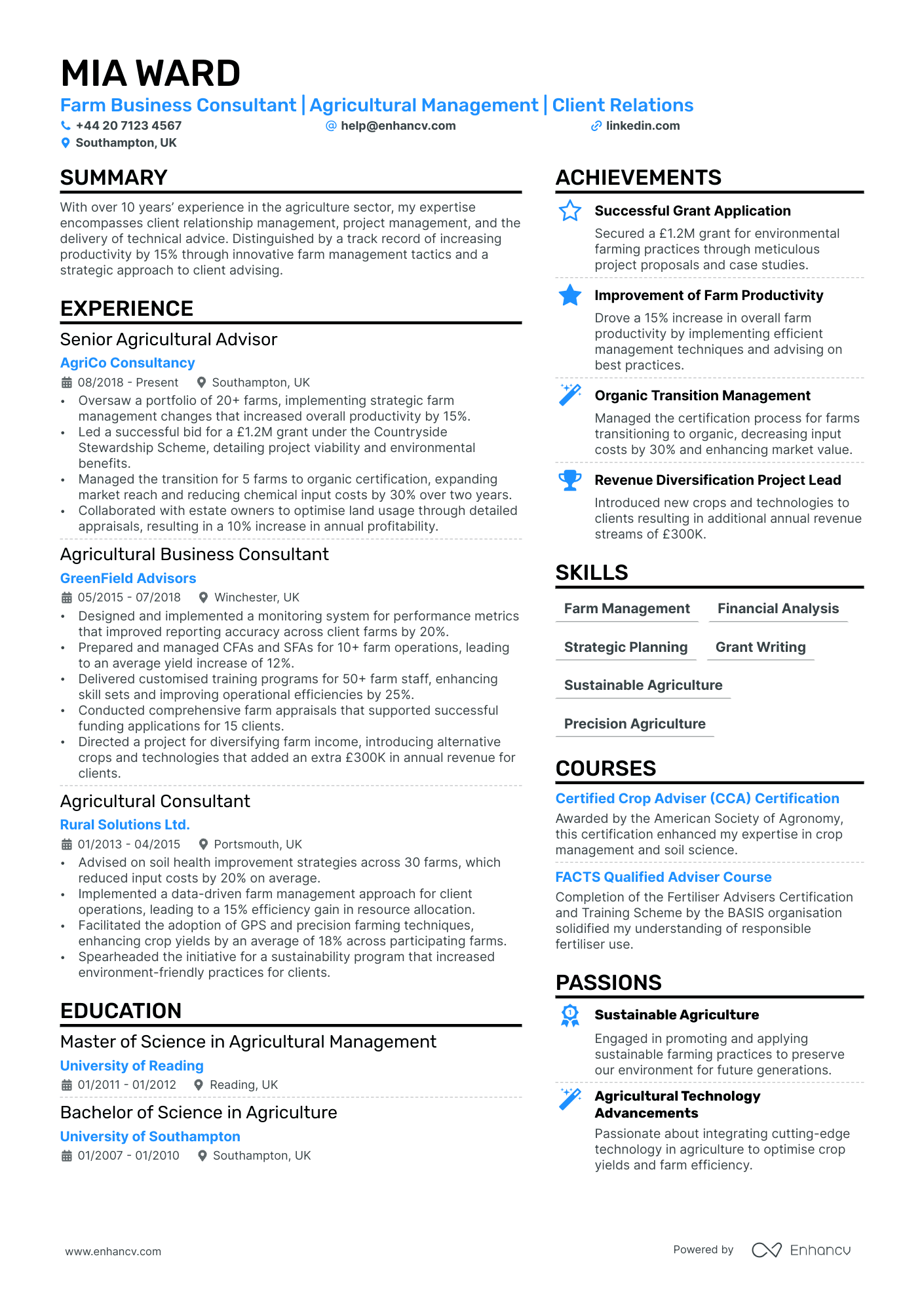 Business Consultant CV Examples & Guide for 2024