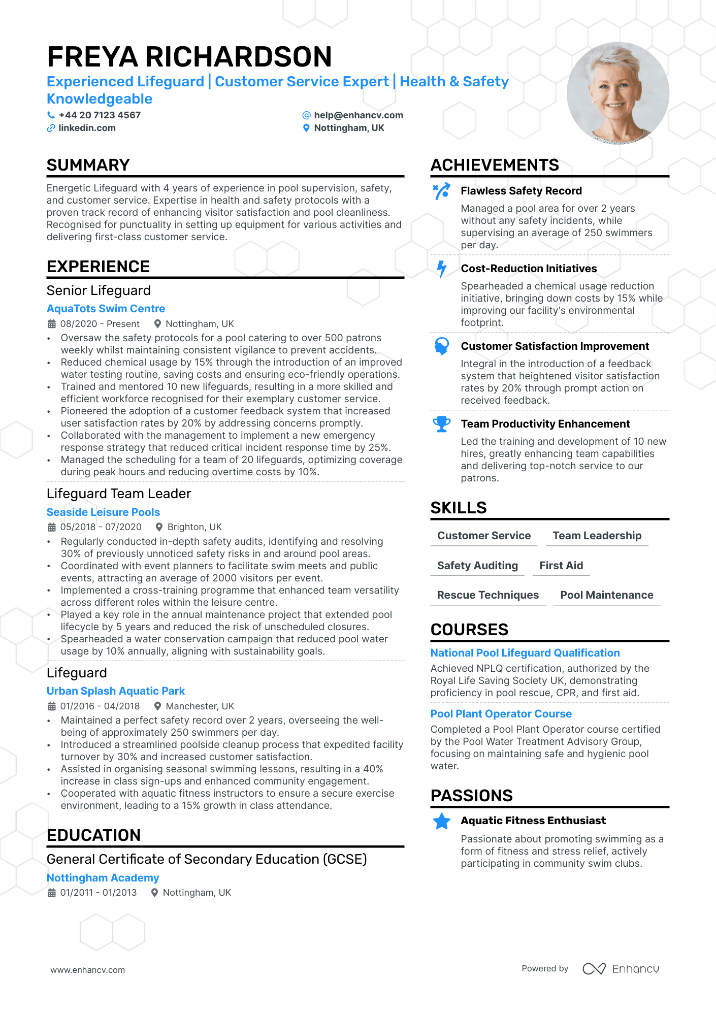 Lifeguard CV Examples & Guide for 2024