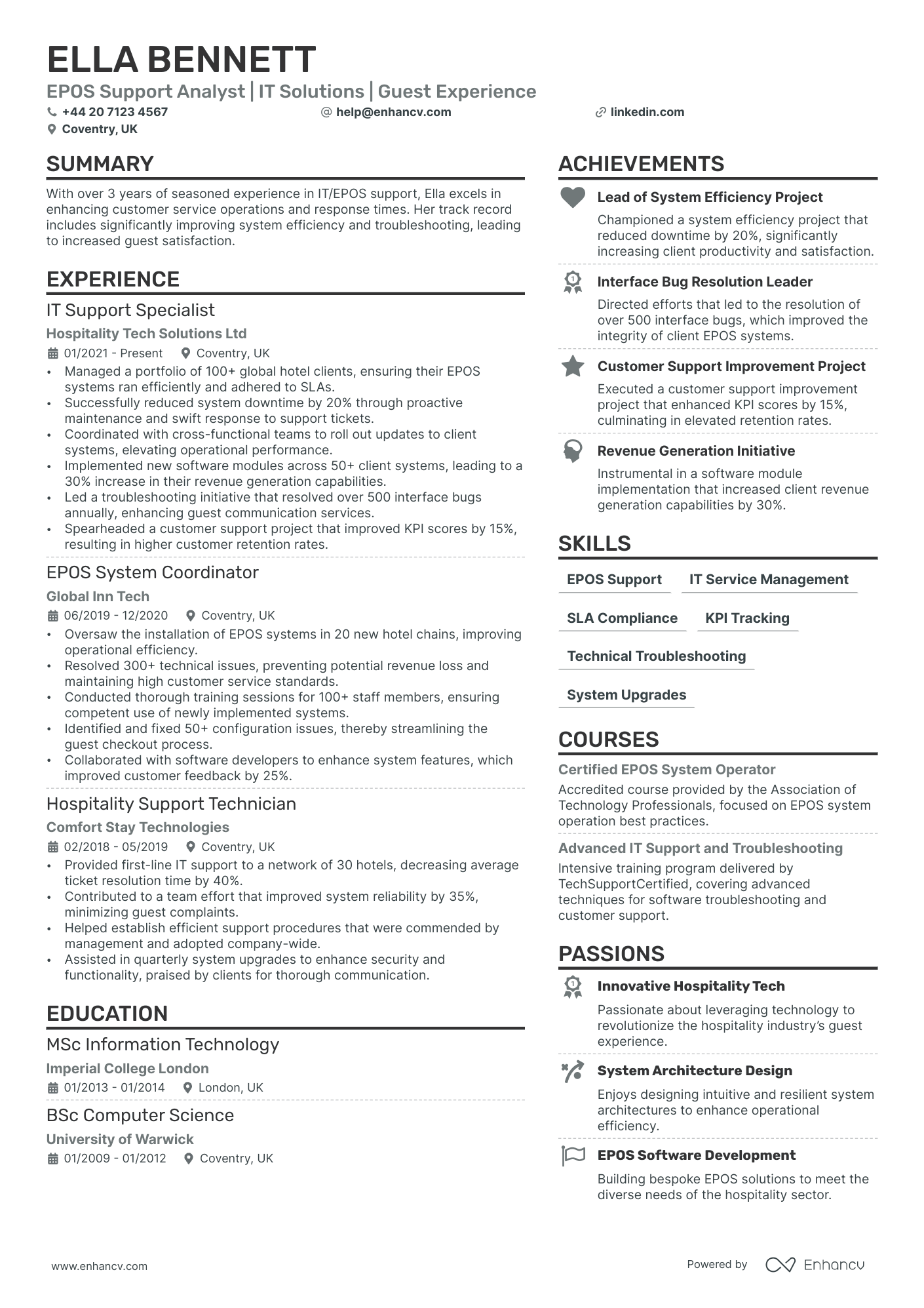 IT Support CV Examples & Guide for 2024