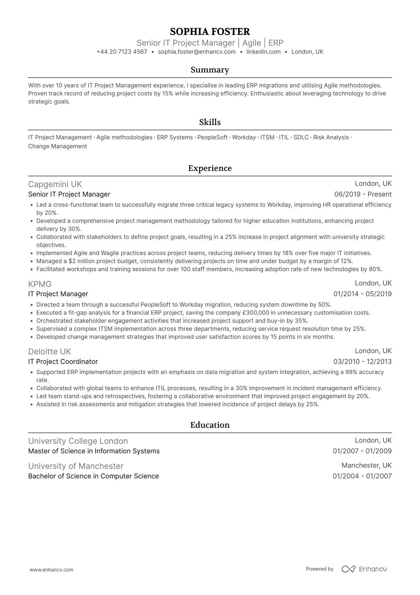 Senior Project Manager CV Examples & Guide for 2026