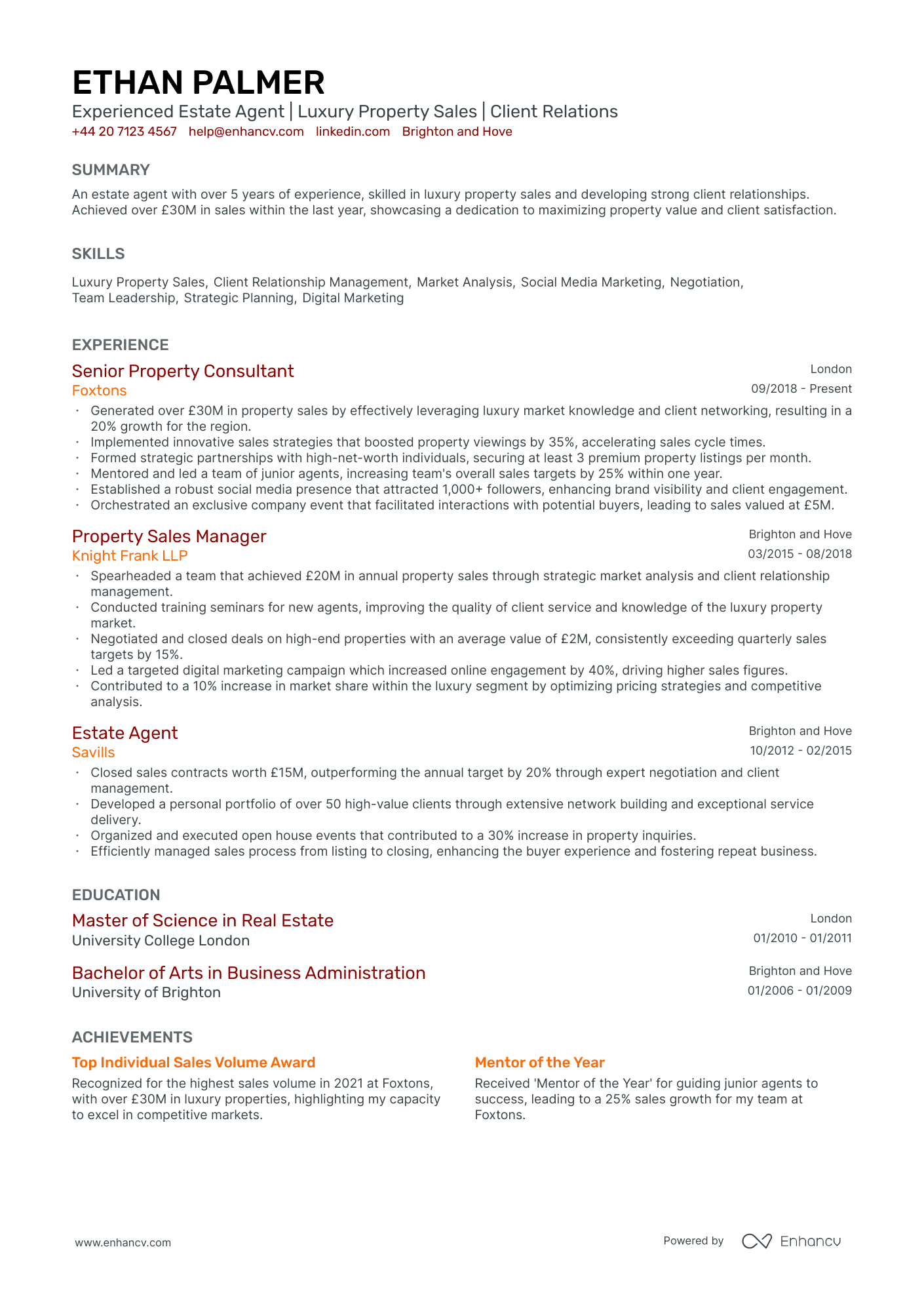 Real Estate Agent CV Examples & Guide for 2025