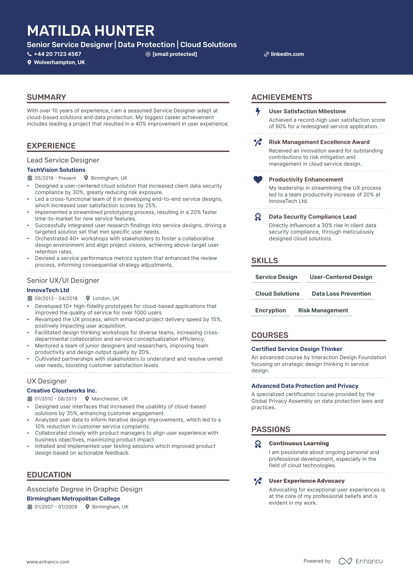 Product Designer CV Examples & Guide for 2025