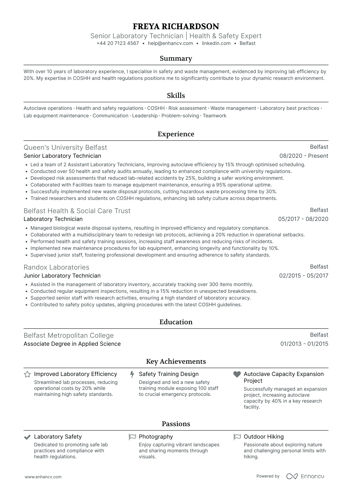 Lab Assistant CV Examples & Guide for 2026