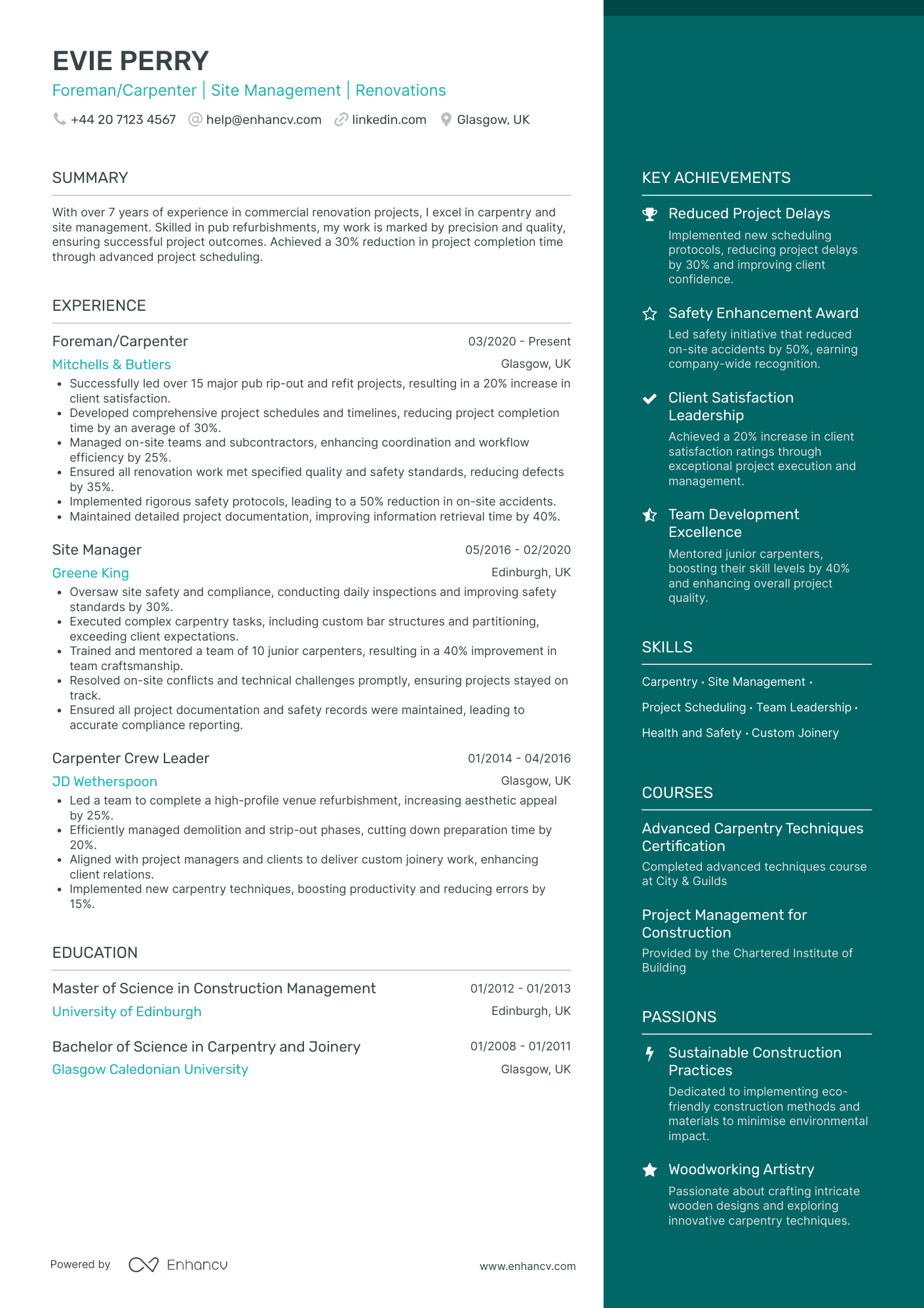 Carpenter CV Examples & Guide for 2026