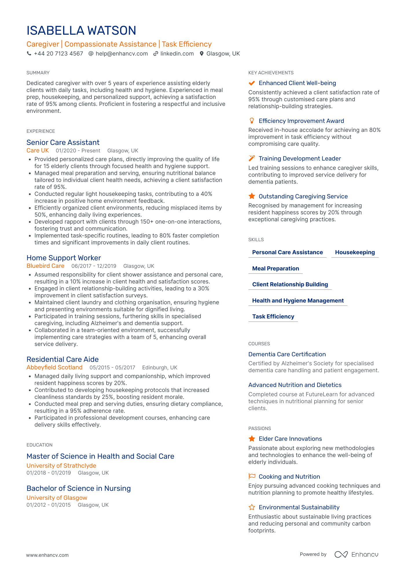 Caregiver CV Examples & Guide for 2026