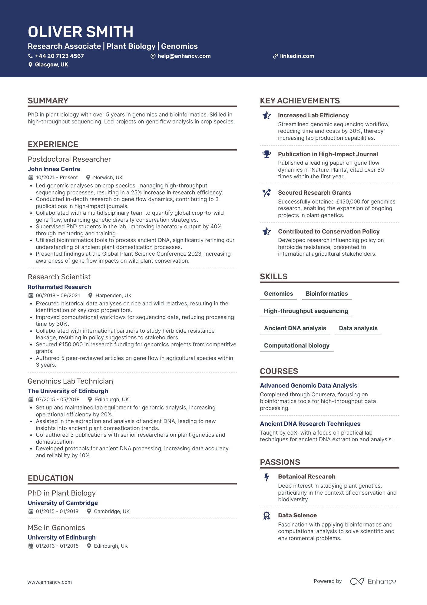 Researcher CV Examples & Guide for 2026