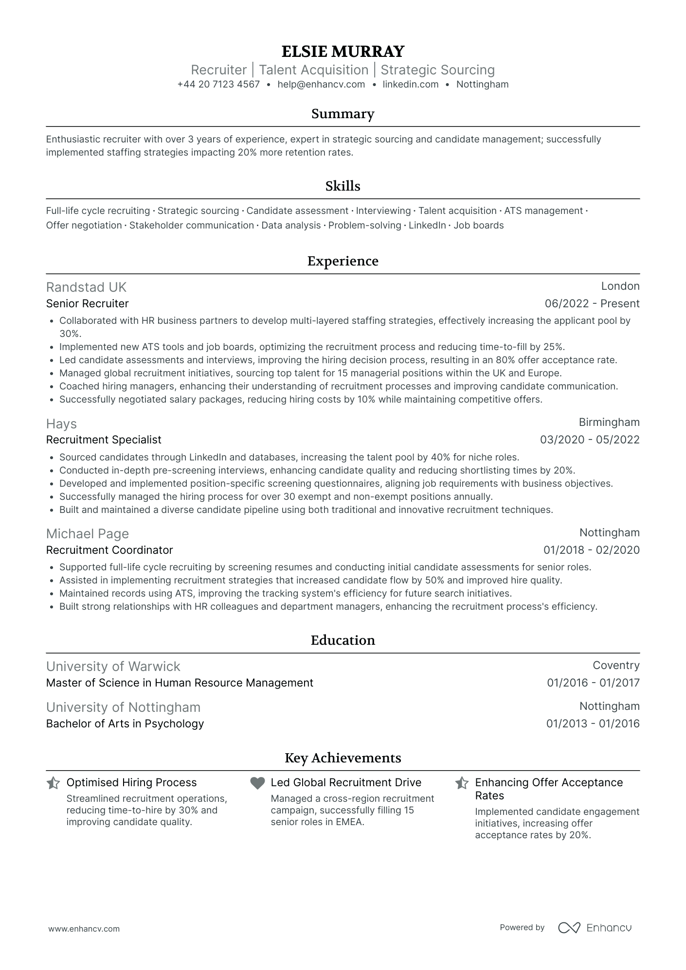 Recruiter CV Examples & Guide for 2026