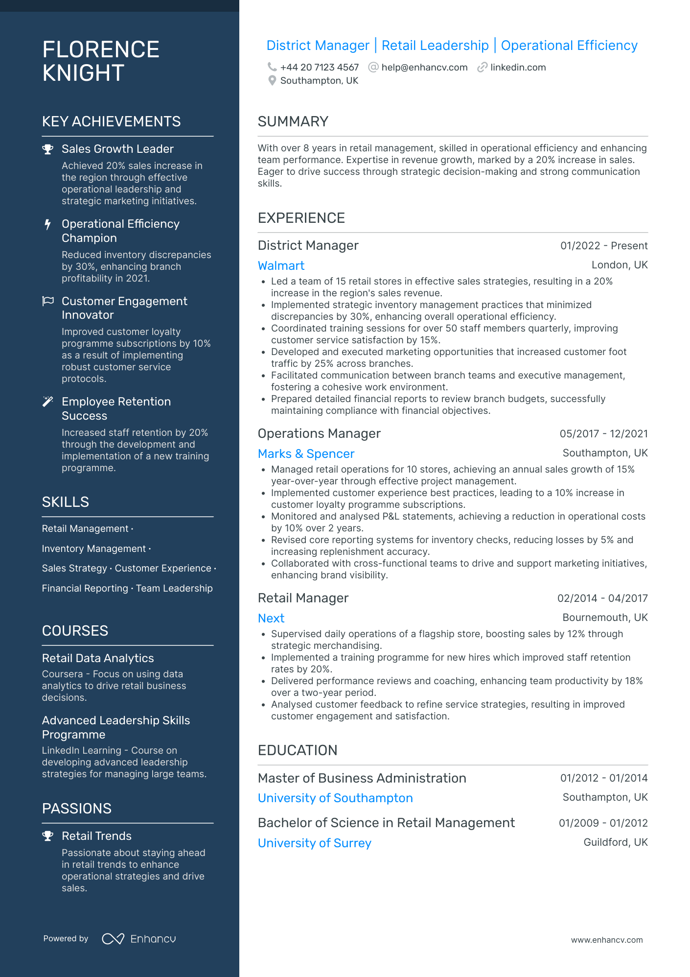 Retail Manager CV Examples & Guide for 2026