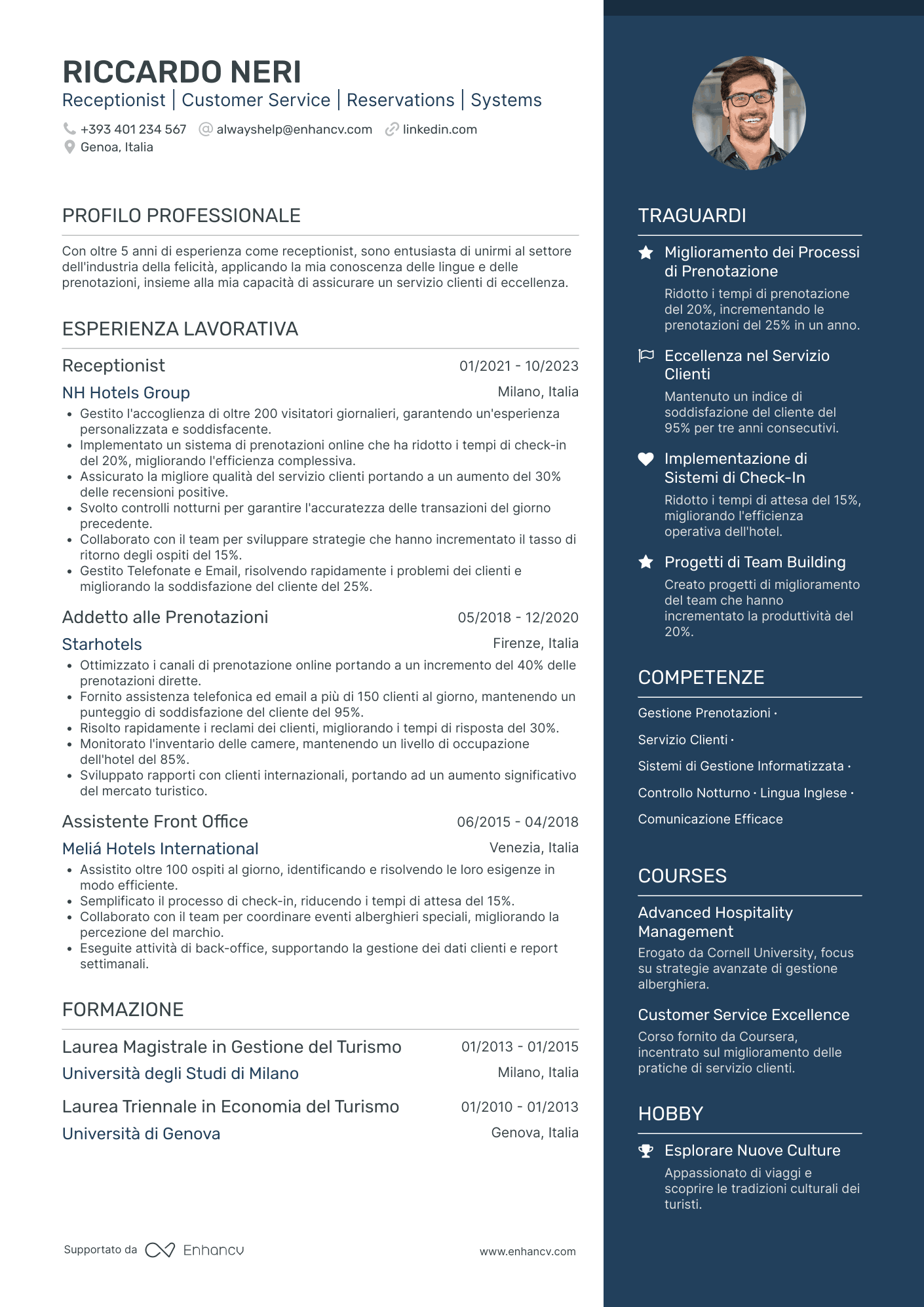 17 Esempi di Curriculum per Receptionist che Hanno Fatto Assumere