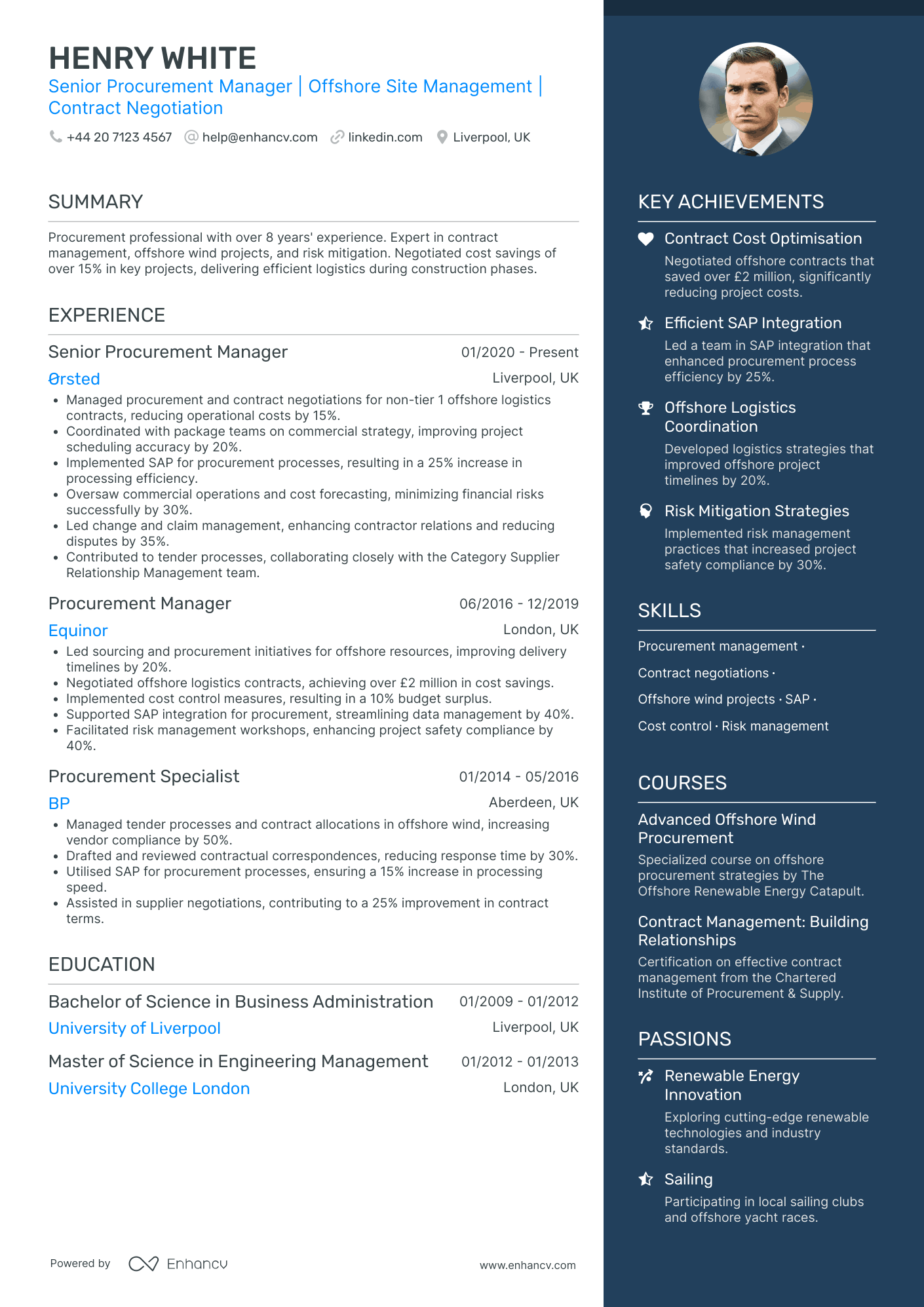 Procurement Manager CV Examples & Guide for 2026