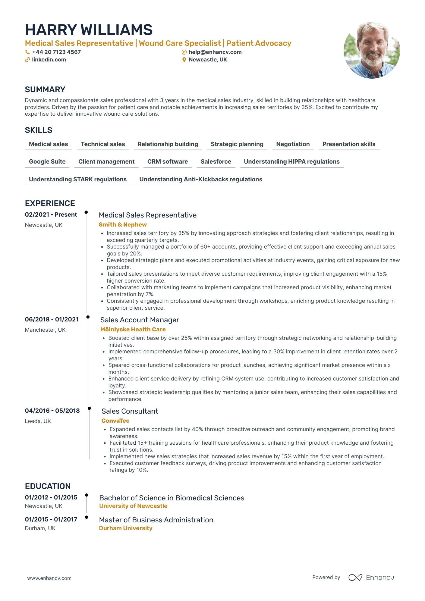 Medical Sales CV Examples & Guide for 2026