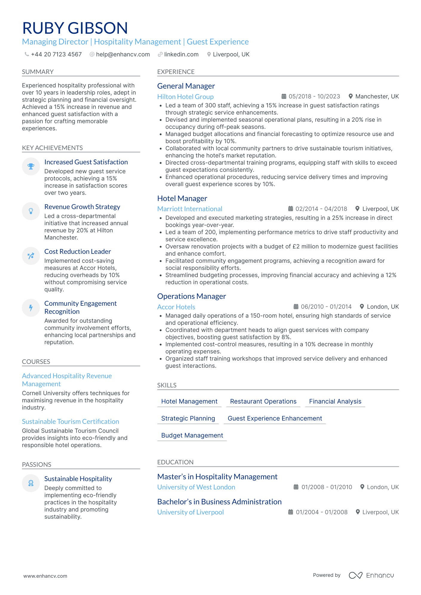 Managing Director CV Examples & Guide for 2026