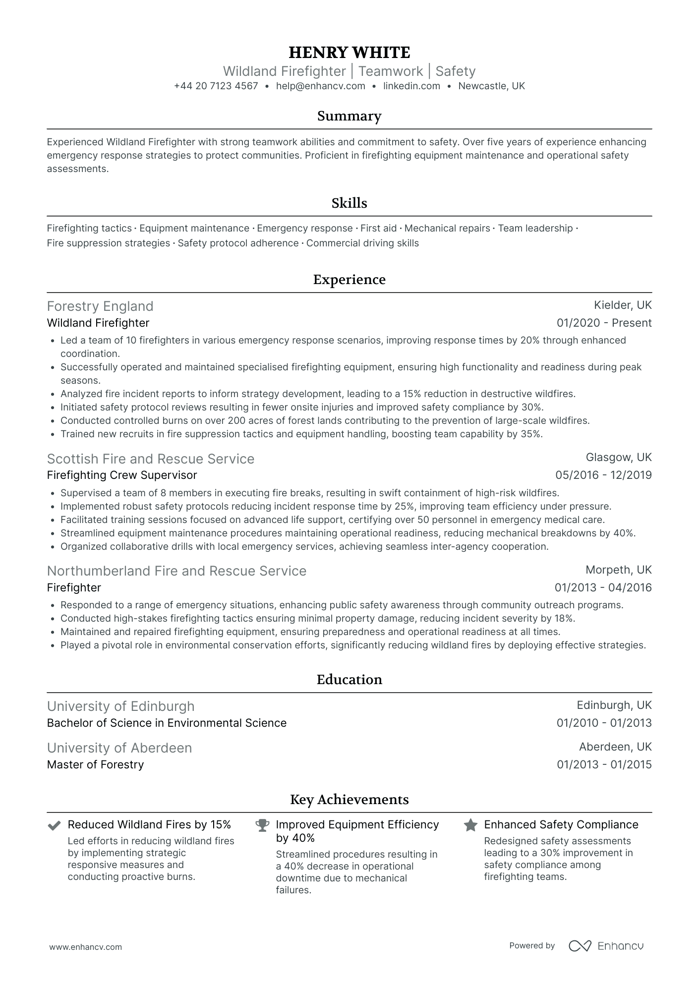 Firefighter CV Examples & Guide for 2026