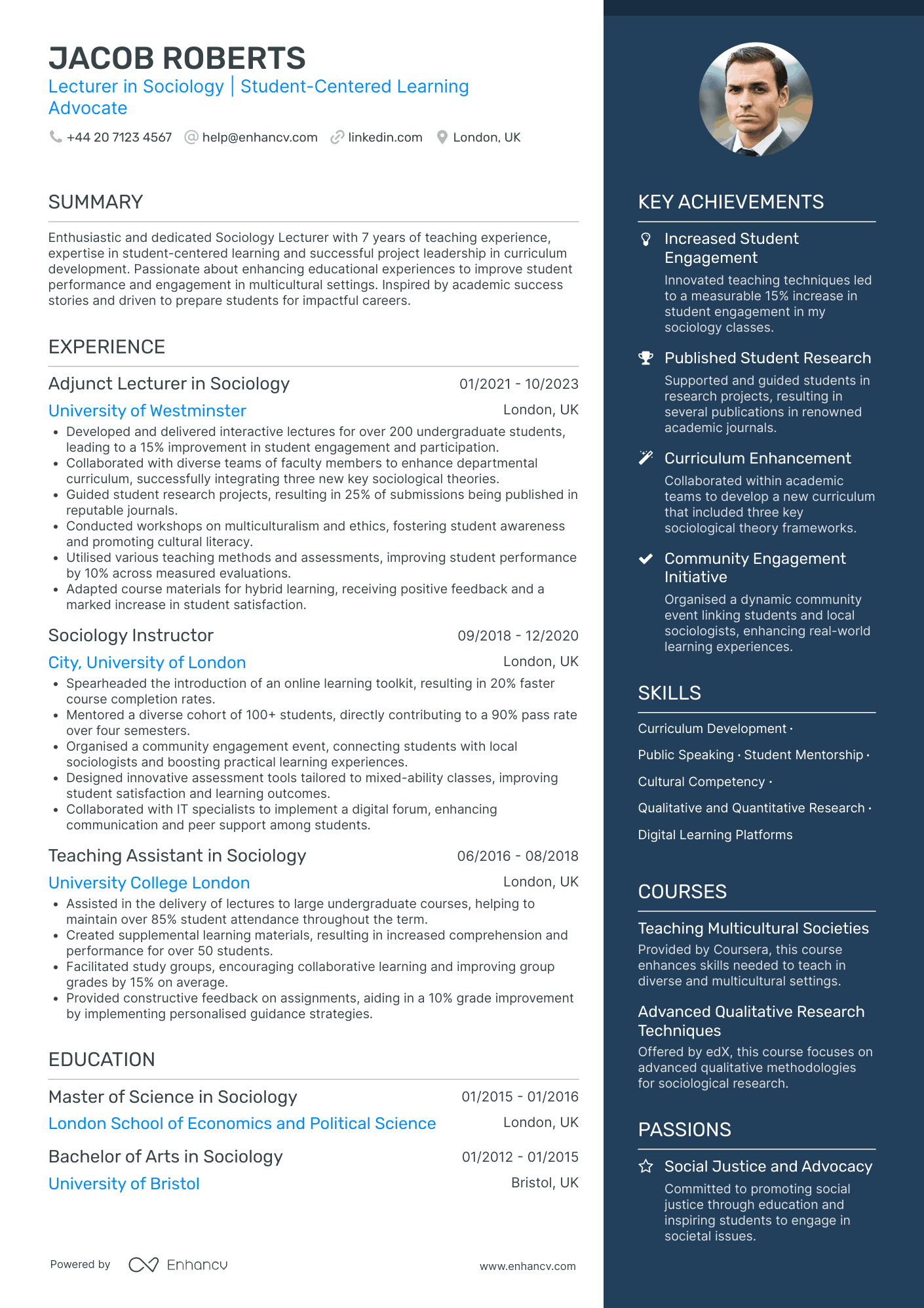 Lecturer CV Examples & Guide for 2026