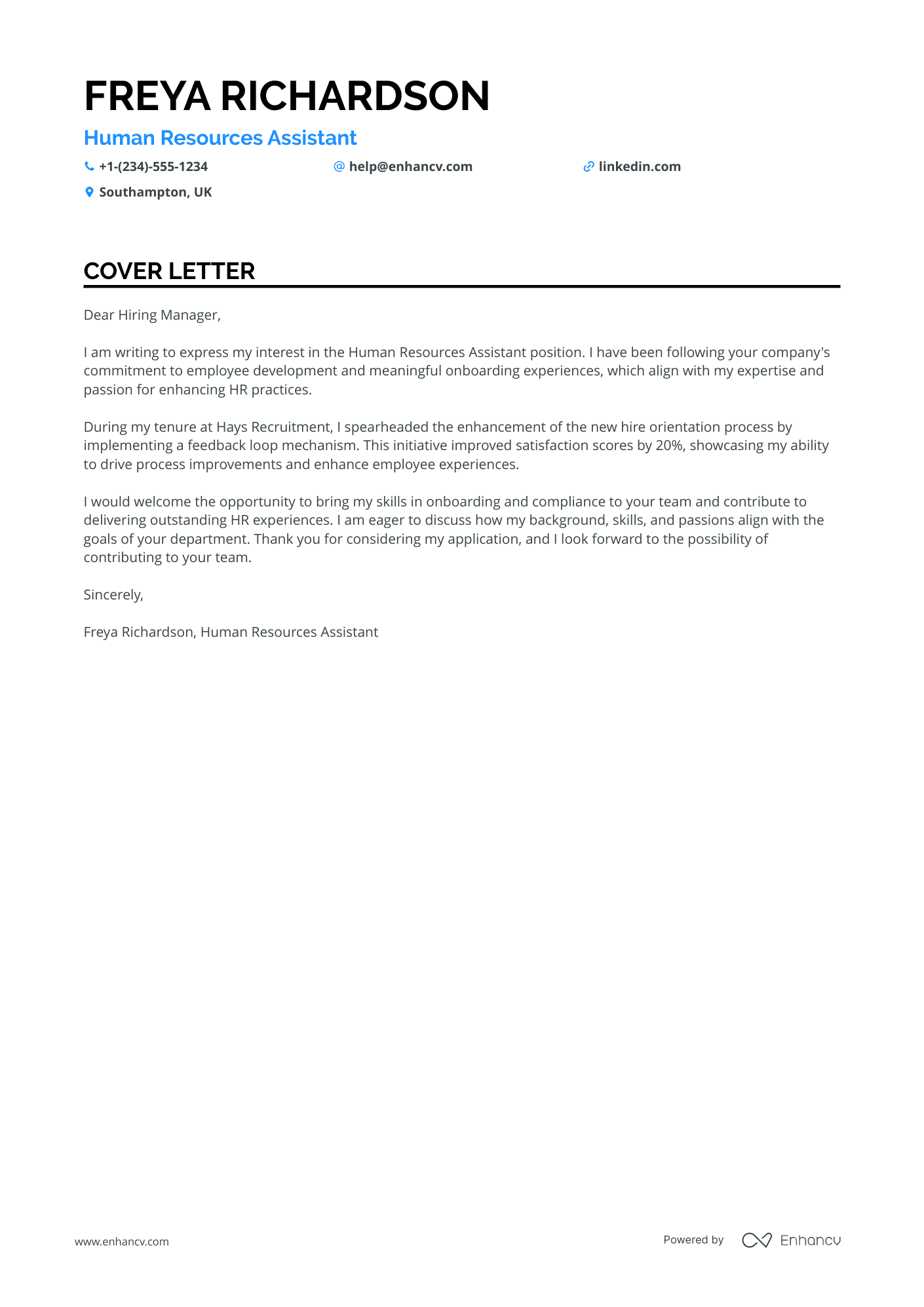 HR Assistant Cover Letter Examples & Guide for 2026