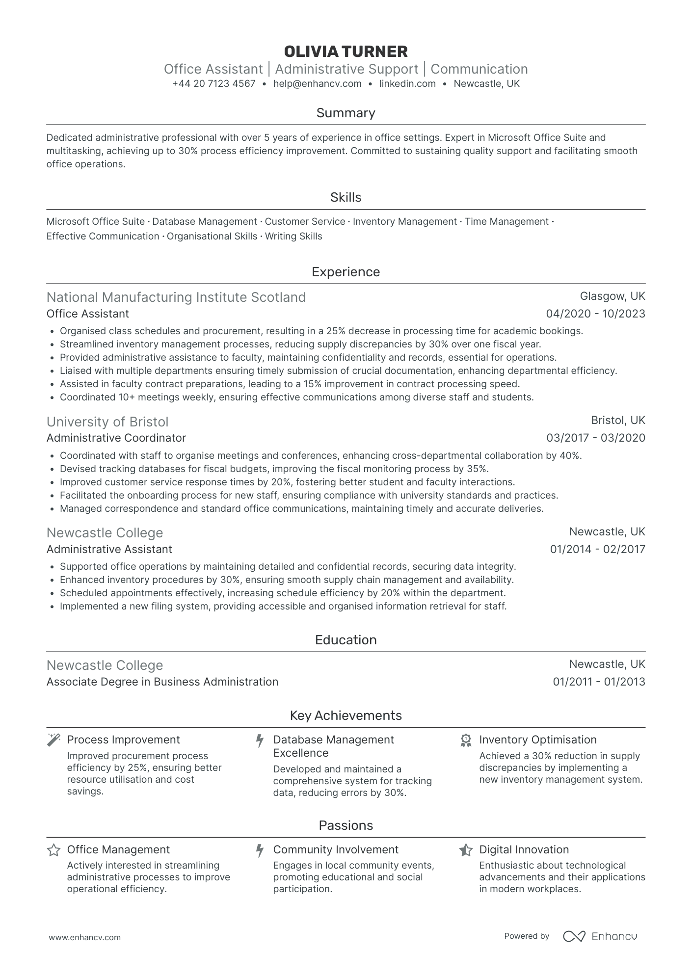 Office Assistant CV Examples & Guide for 2026