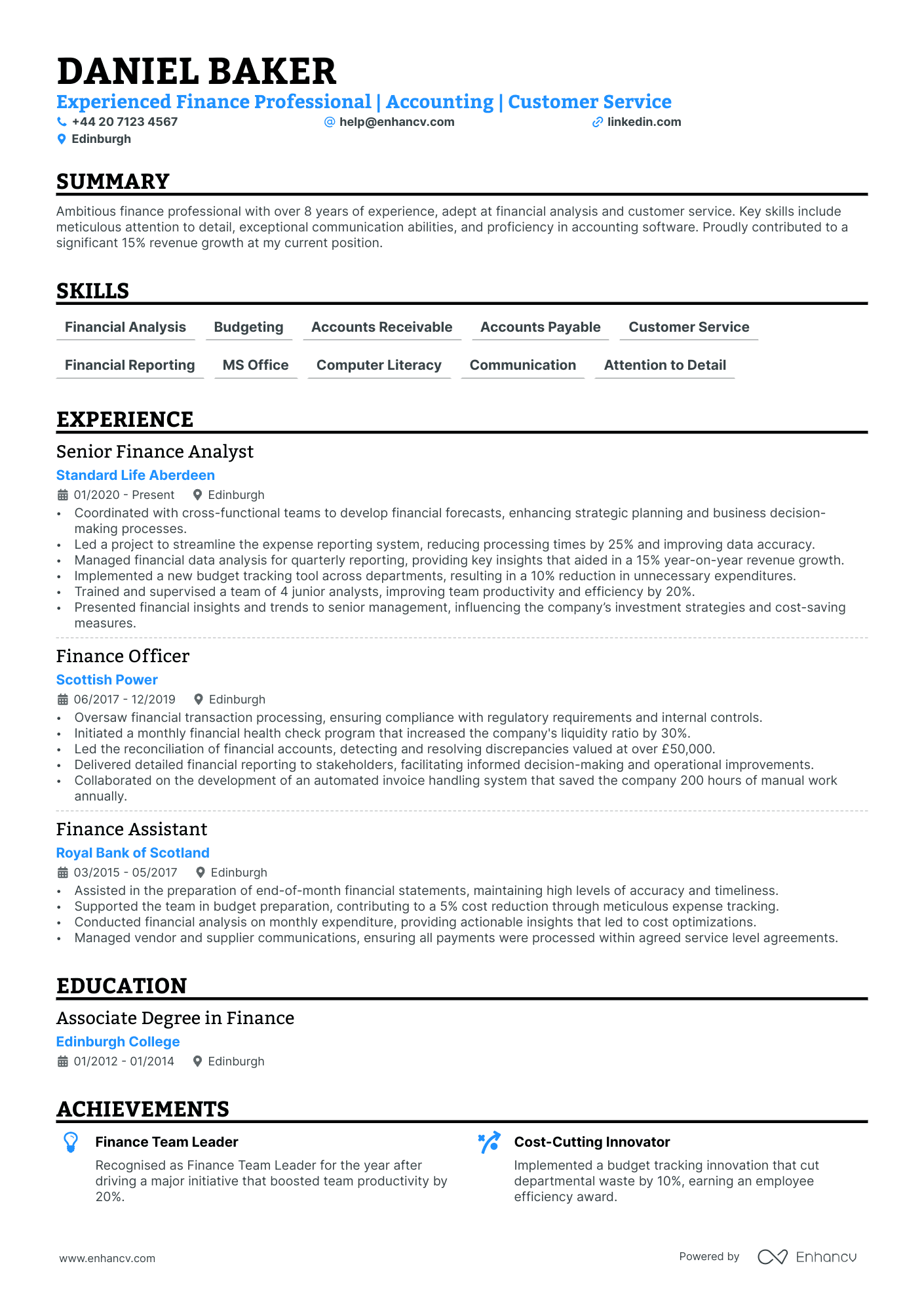 Accounts Payable CV Examples & Guide for 2025