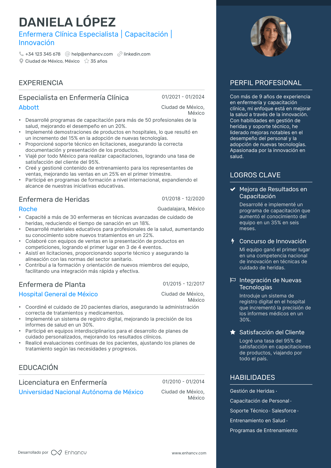 CV Auxiliar de Enfermería: Ejemplos, Modelos y Plantillas