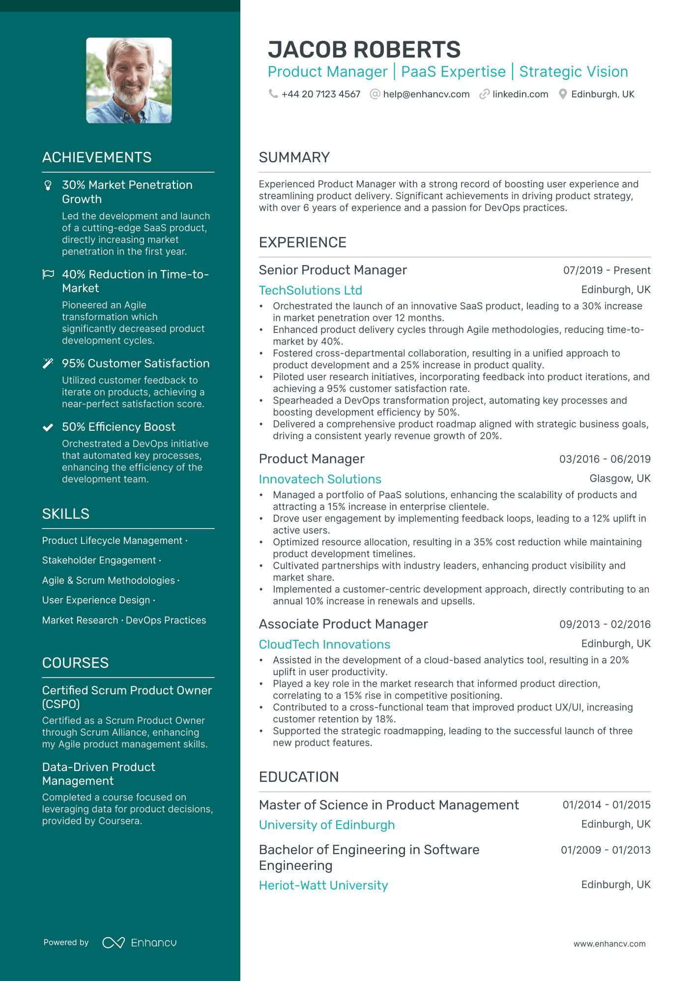 Product Manager CV Examples & Guide for 2025