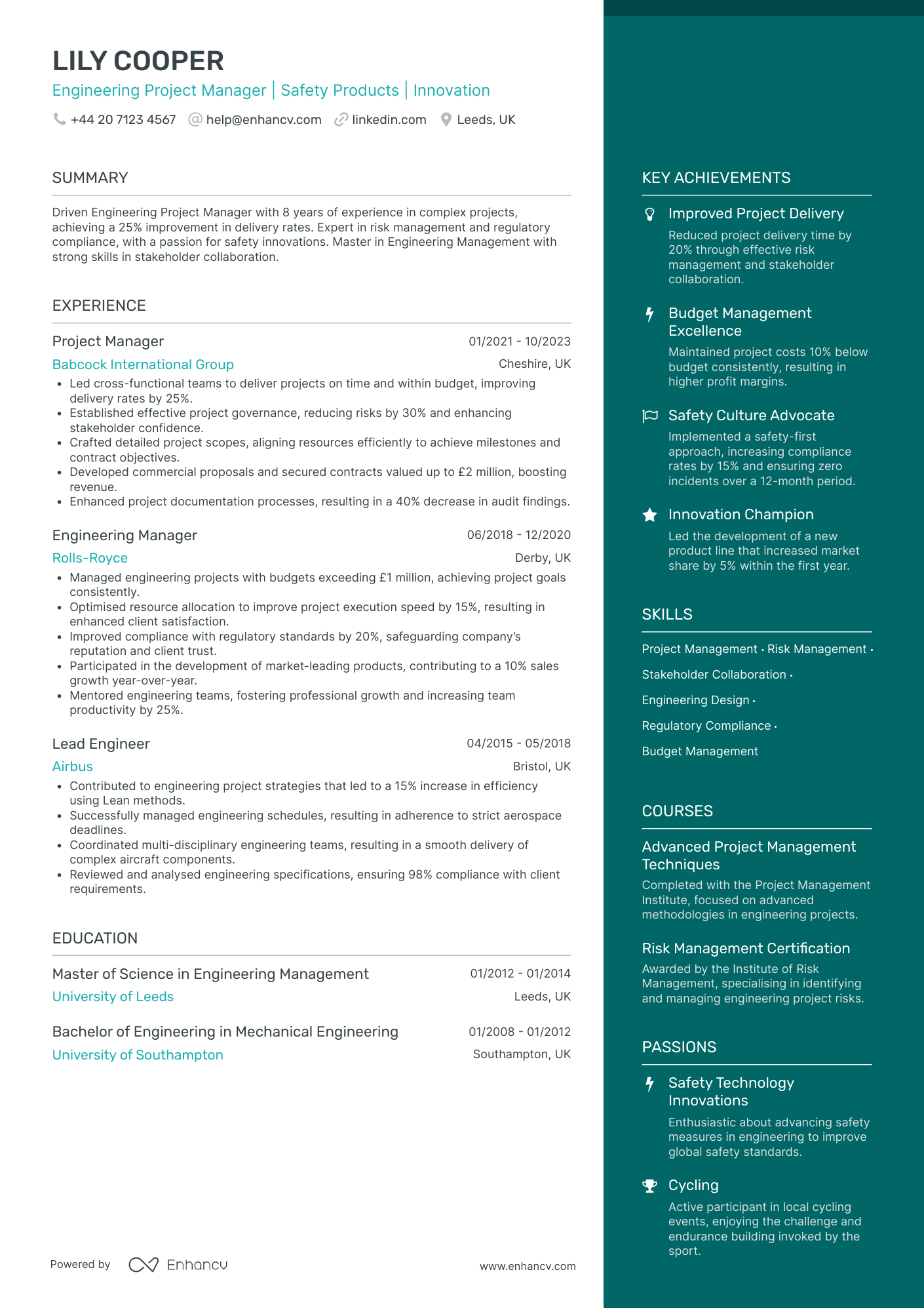 Aerospace Engineering CV Examples & Guide for 2026