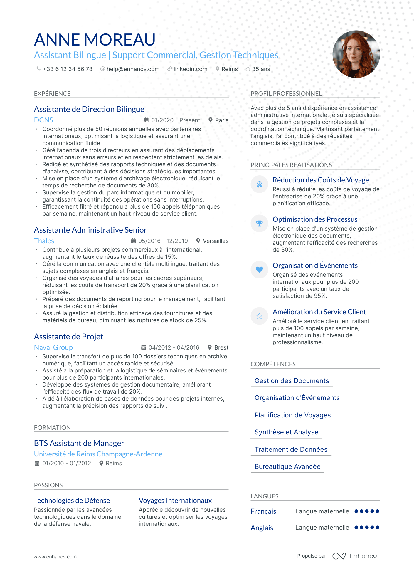 CV Assistant de Direction : Exemples Réussis et Conseils