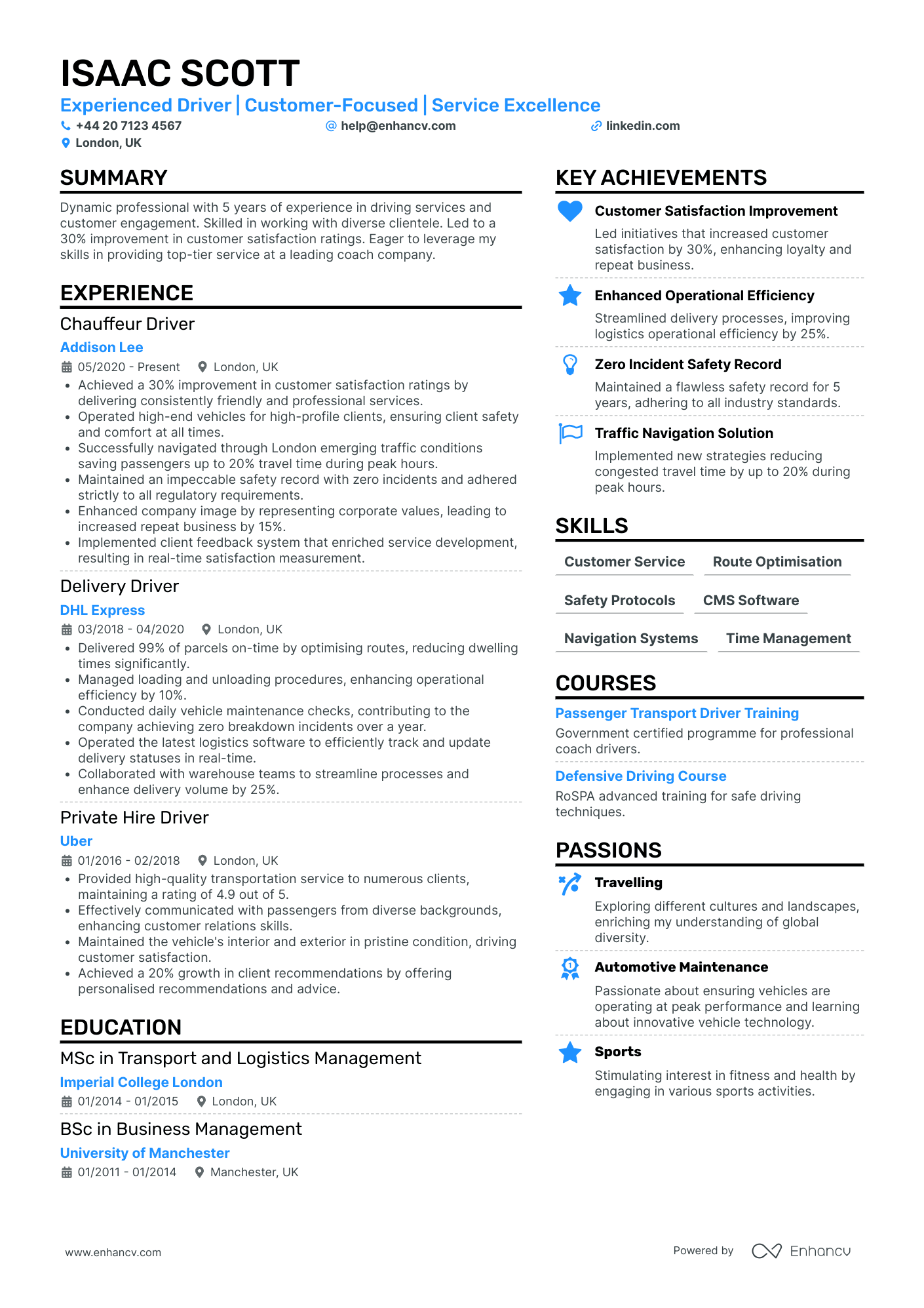 Driver CV Examples & Guide for 2026