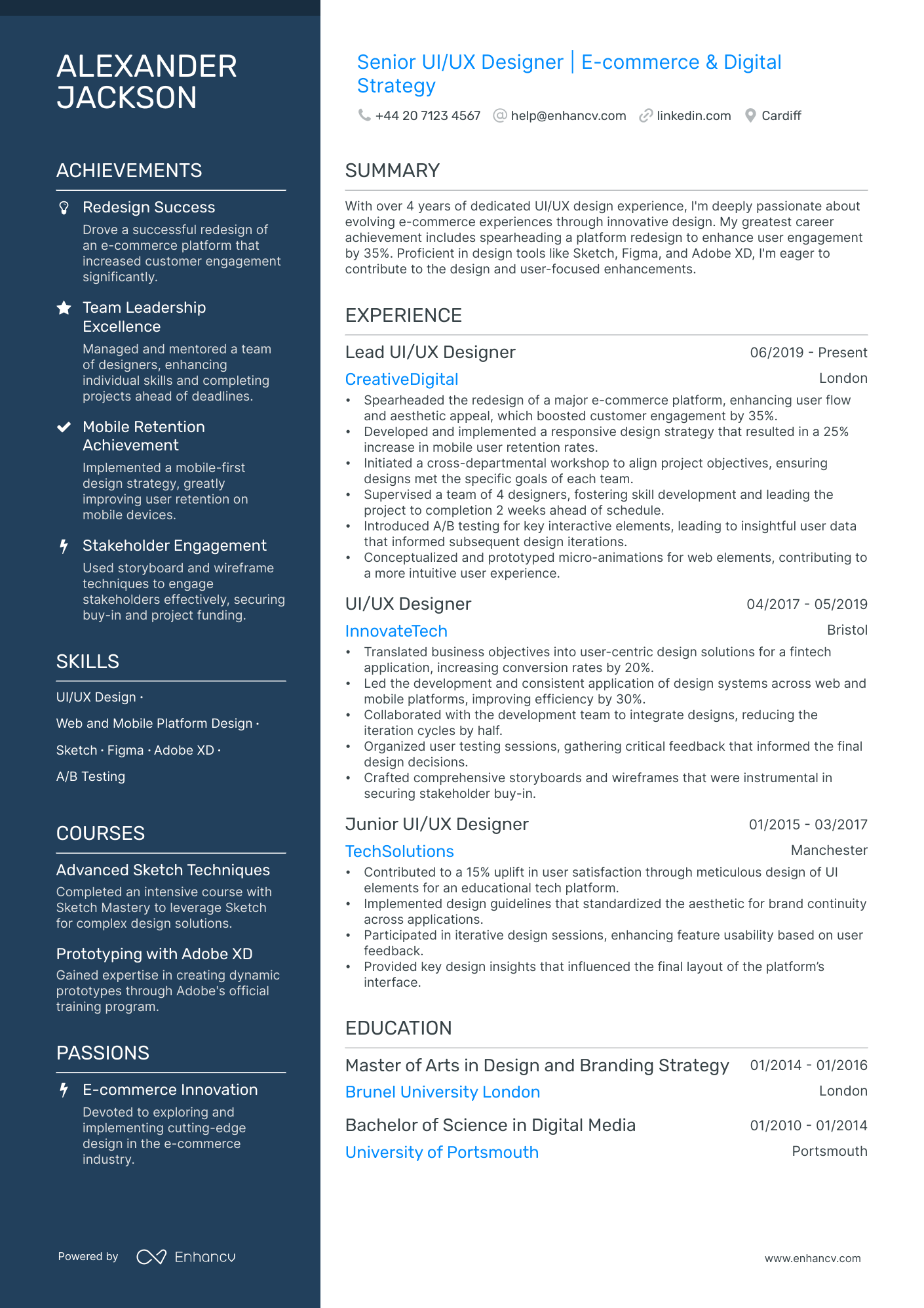 UX Designer CV Examples & Guide for 2025