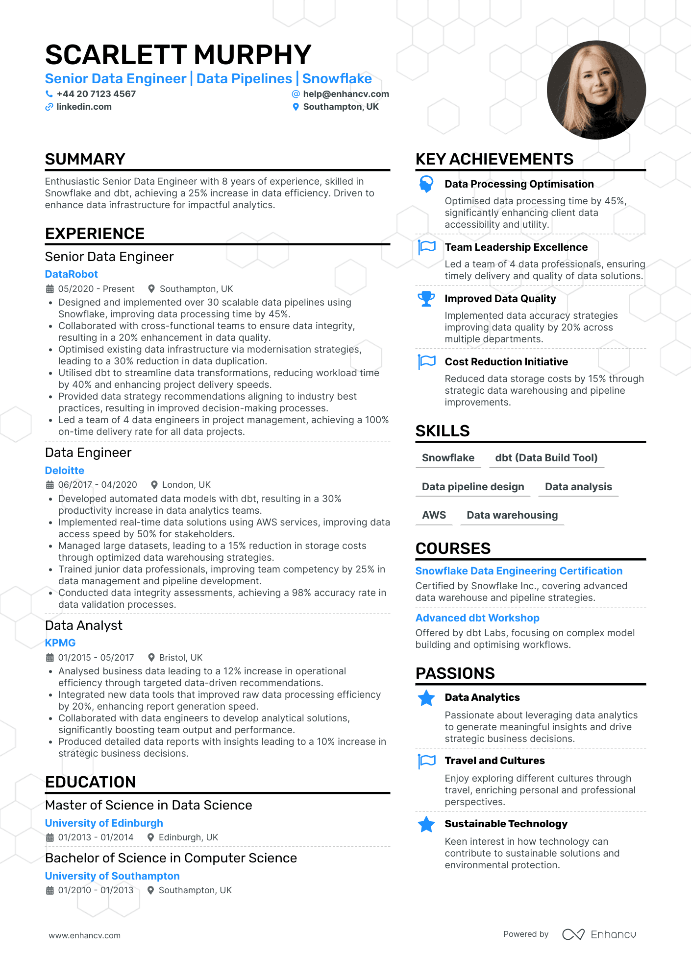 Data Engineer CV Examples & Guide for 2026