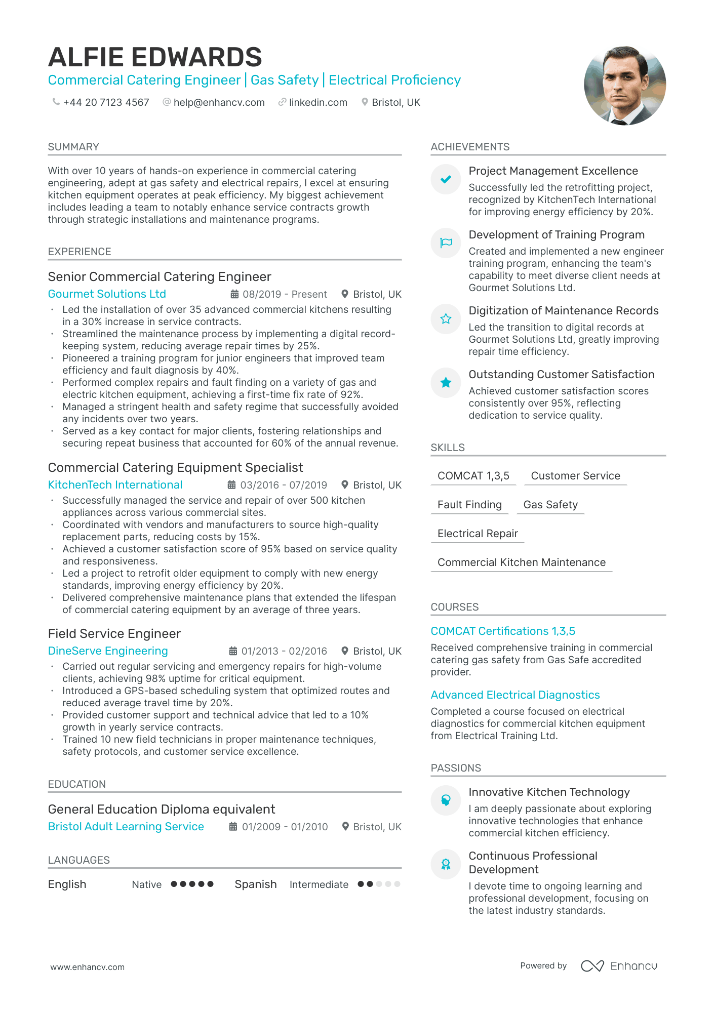 Catering CV Examples & Guide for 2025