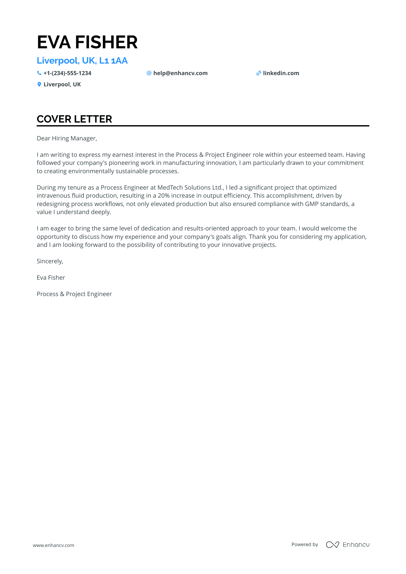 Chemical Engineer Cover Letter Examples & Guide for 2026