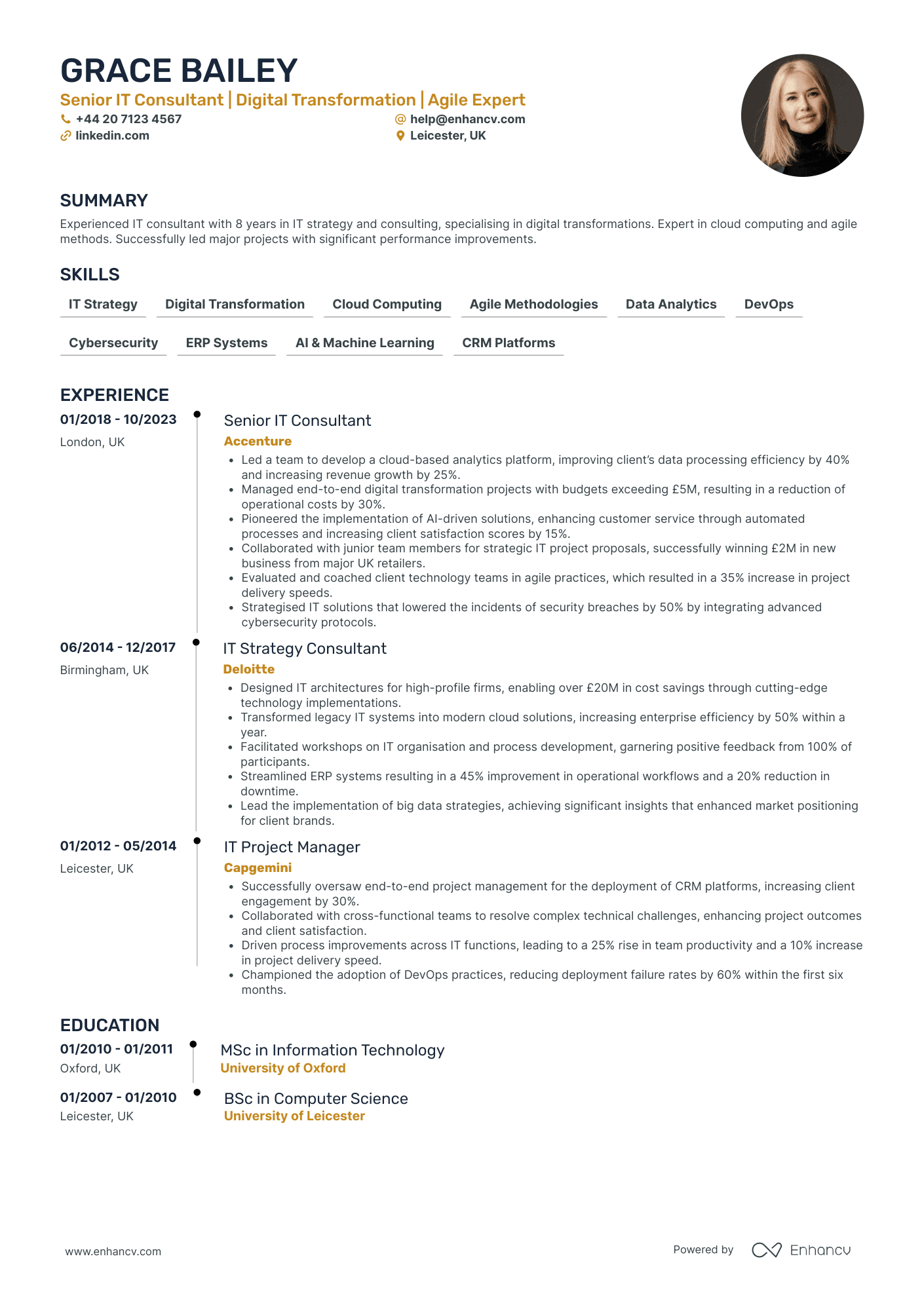 IT CV Examples & Guide for 2026