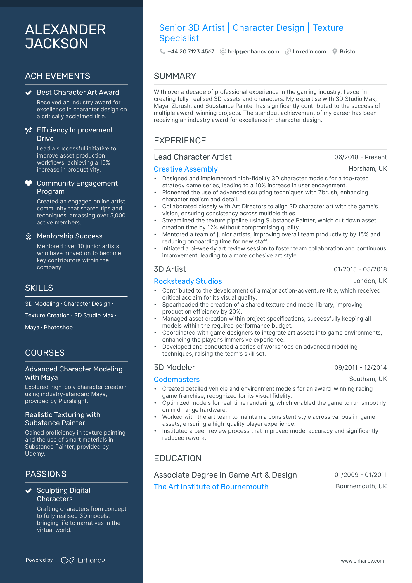 Artist CV Examples & Guide for 2025