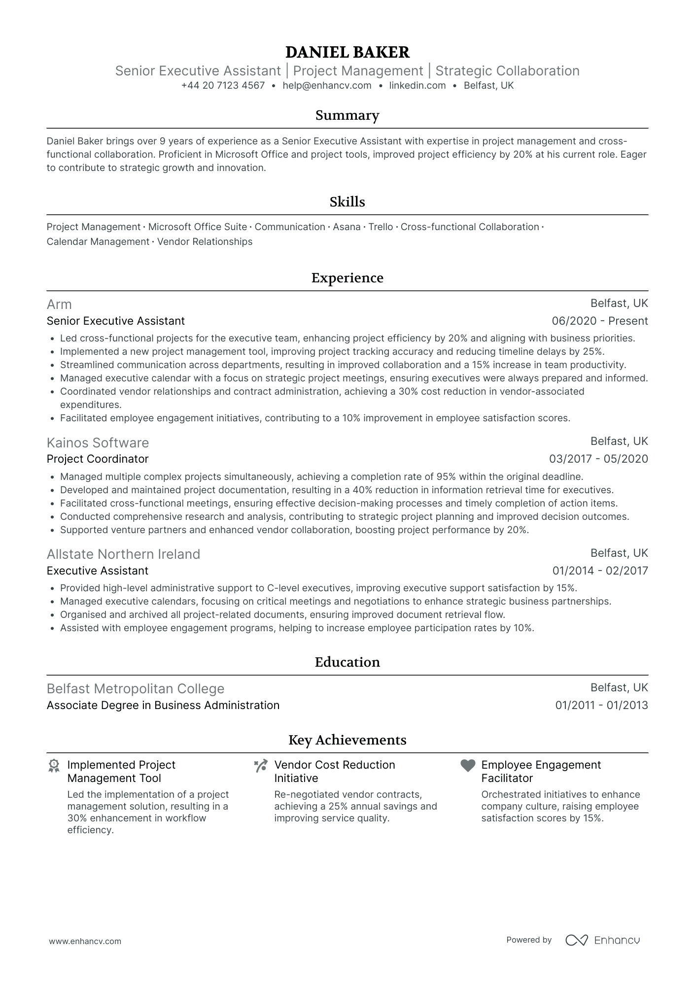 Executive Assistant CV Examples & Guide for 2026
