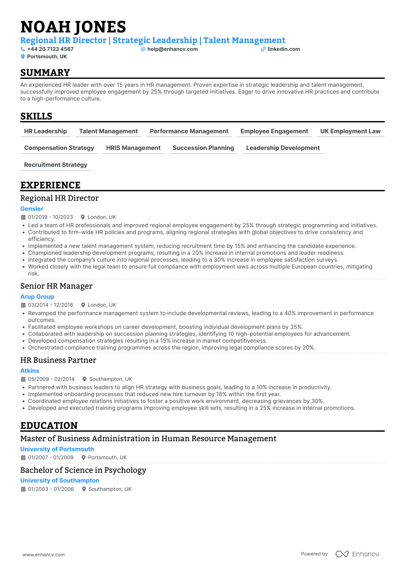 HR Director CV Examples & Guide for 2026