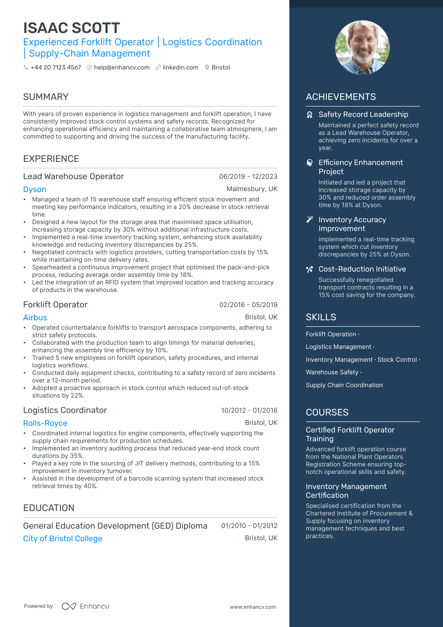 Forklift Operator CV Examples & Guide for 2025
