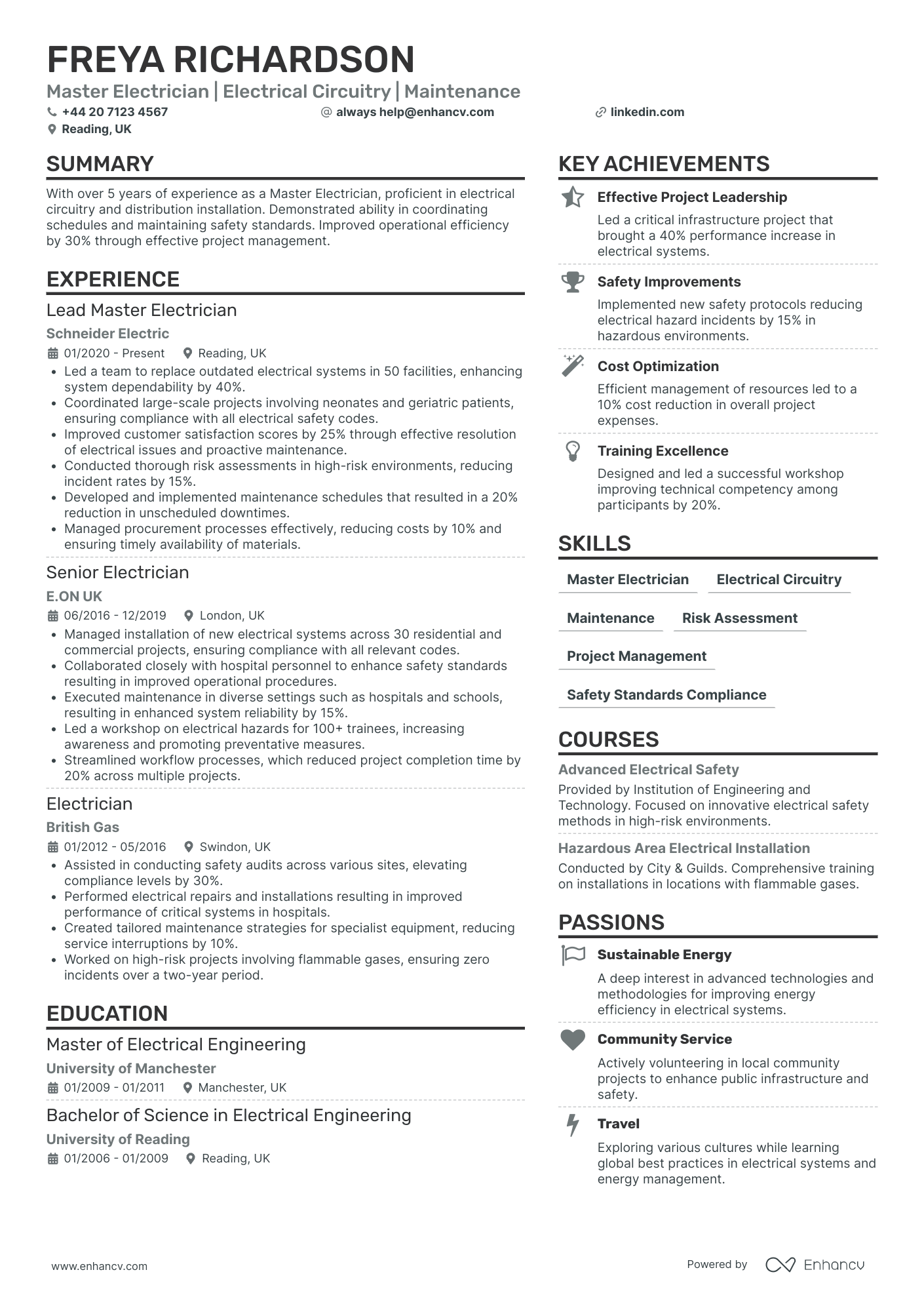 Electrician CV Examples & Guide for 2026
