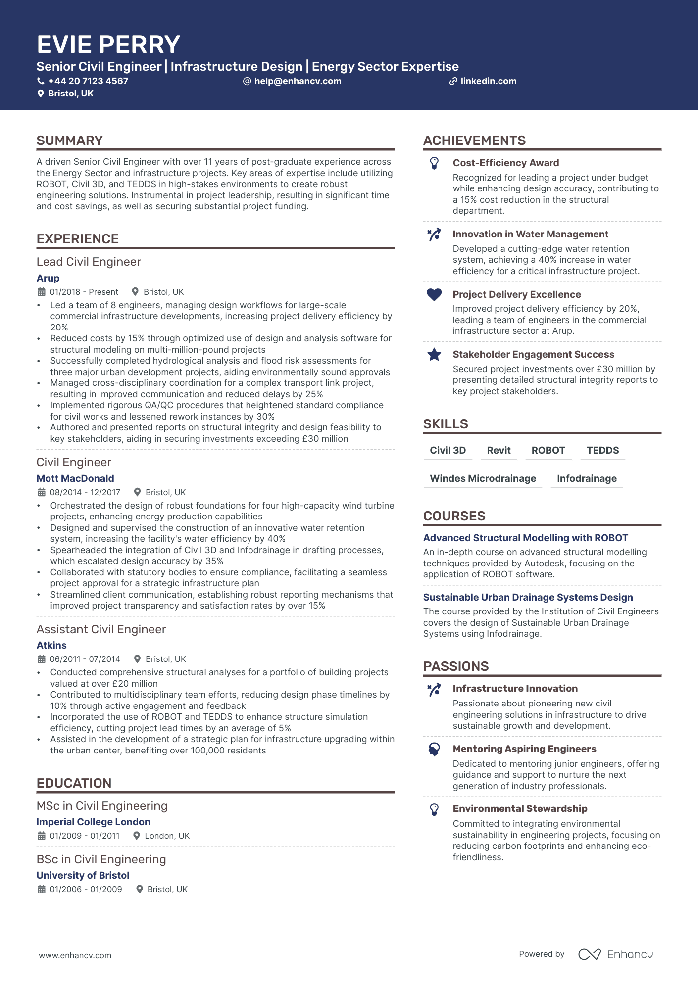 Civil Engineer CV Examples & Guide for 2025