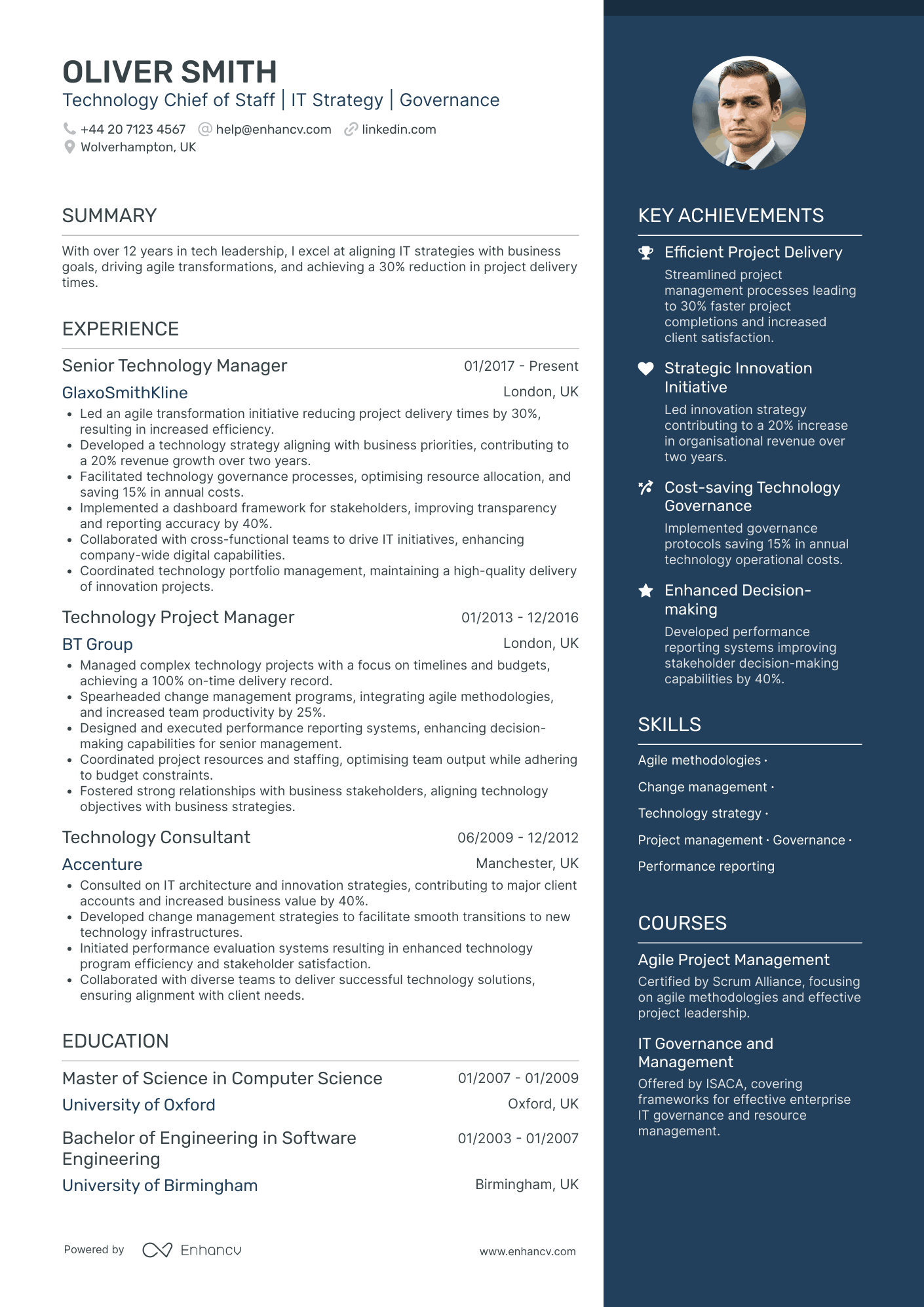 Chief of Staff CV Examples & Guide for 2026