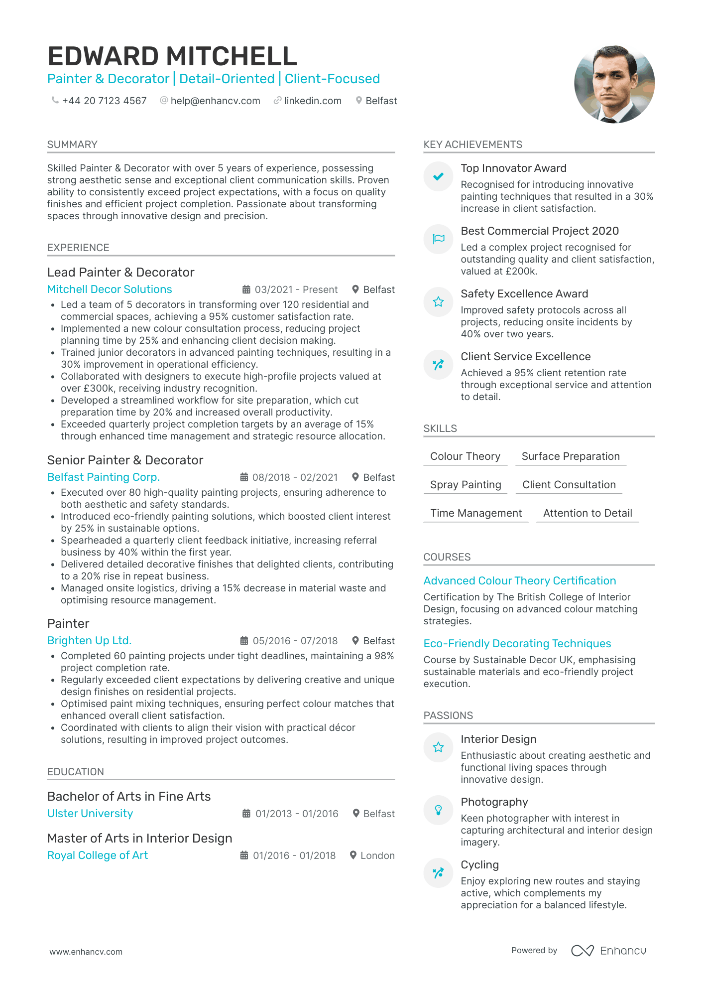 Painter CV Examples & Guide for 2026