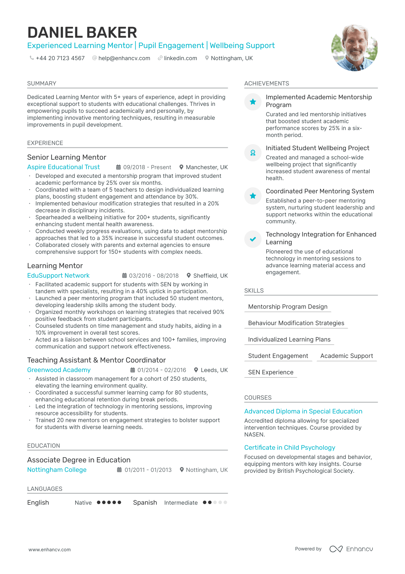 Mentor CV Examples & Guide for 2025