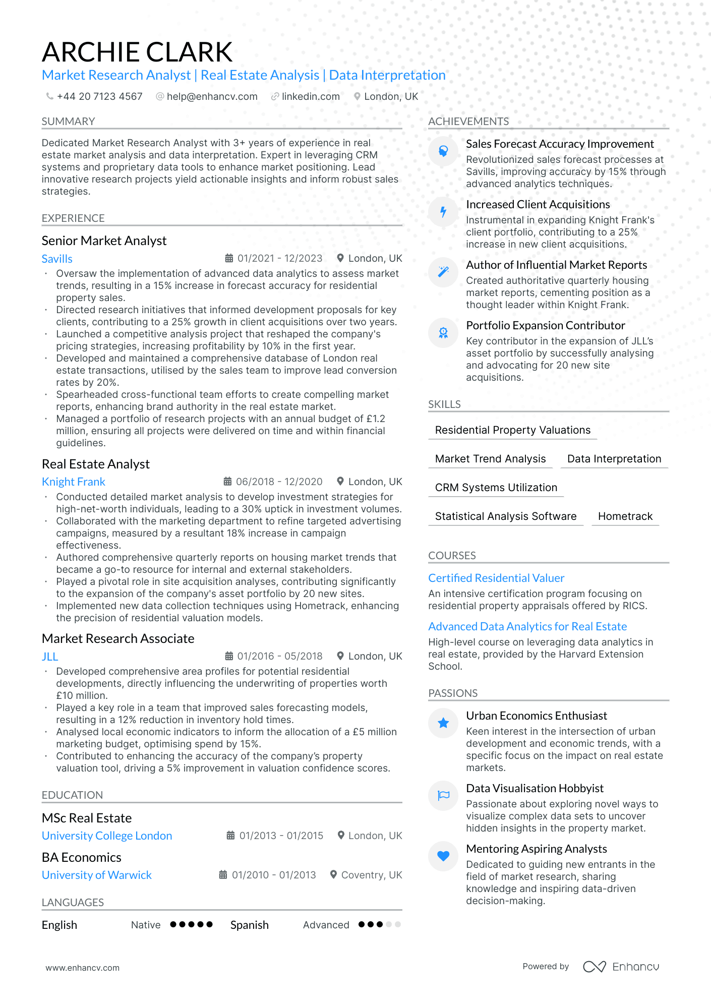 Market Research CV Examples & Guide for 2025