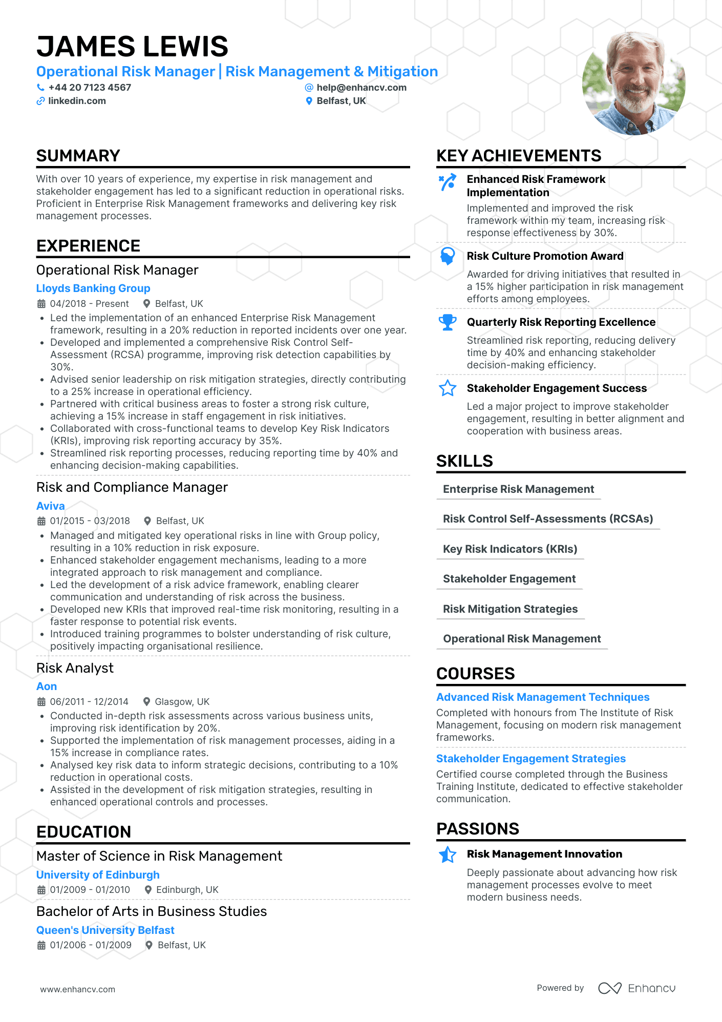 Risk Manager CV Examples & Guide for 2026