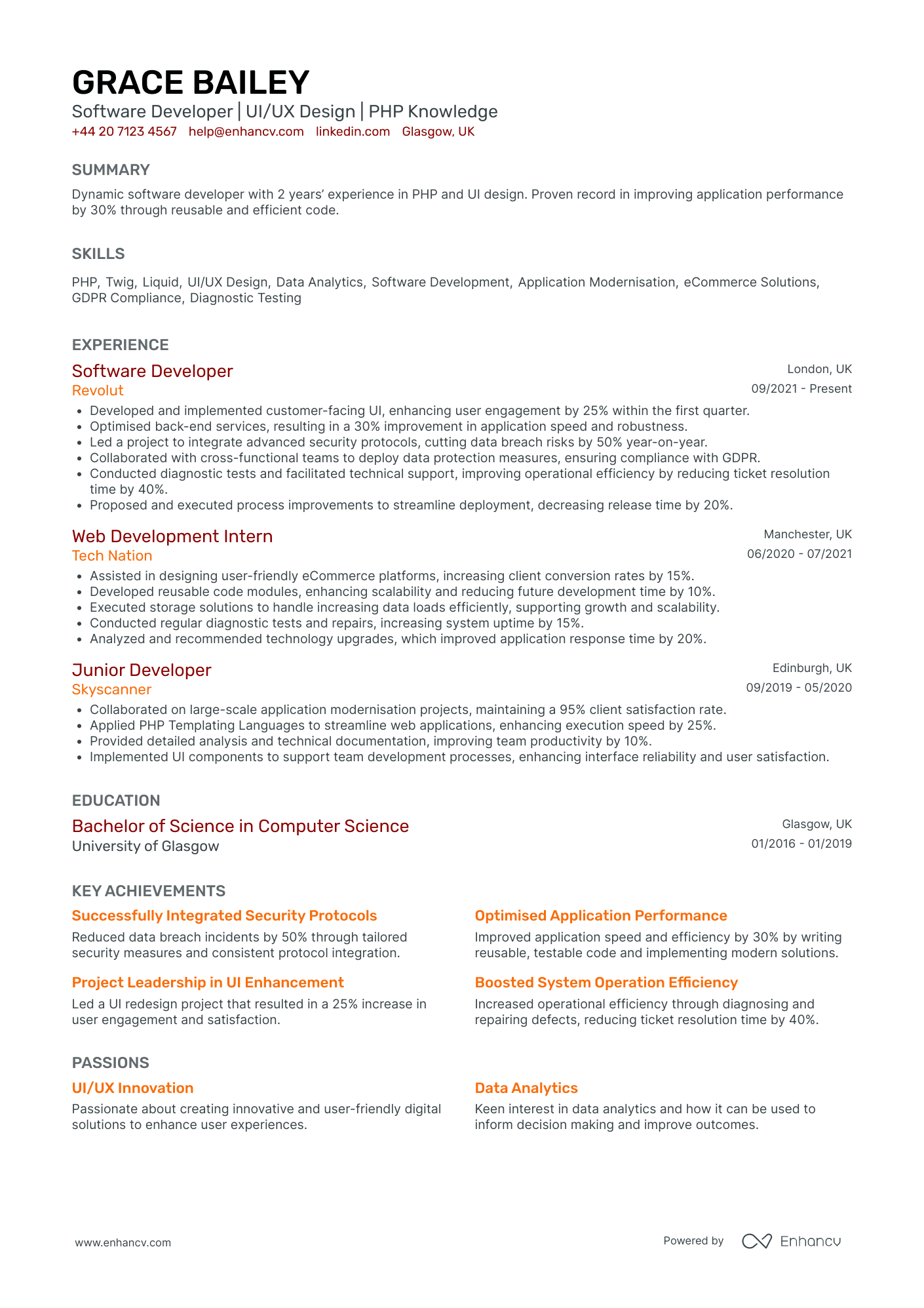 Junior Software Engineer CV Examples & Guide for 2025