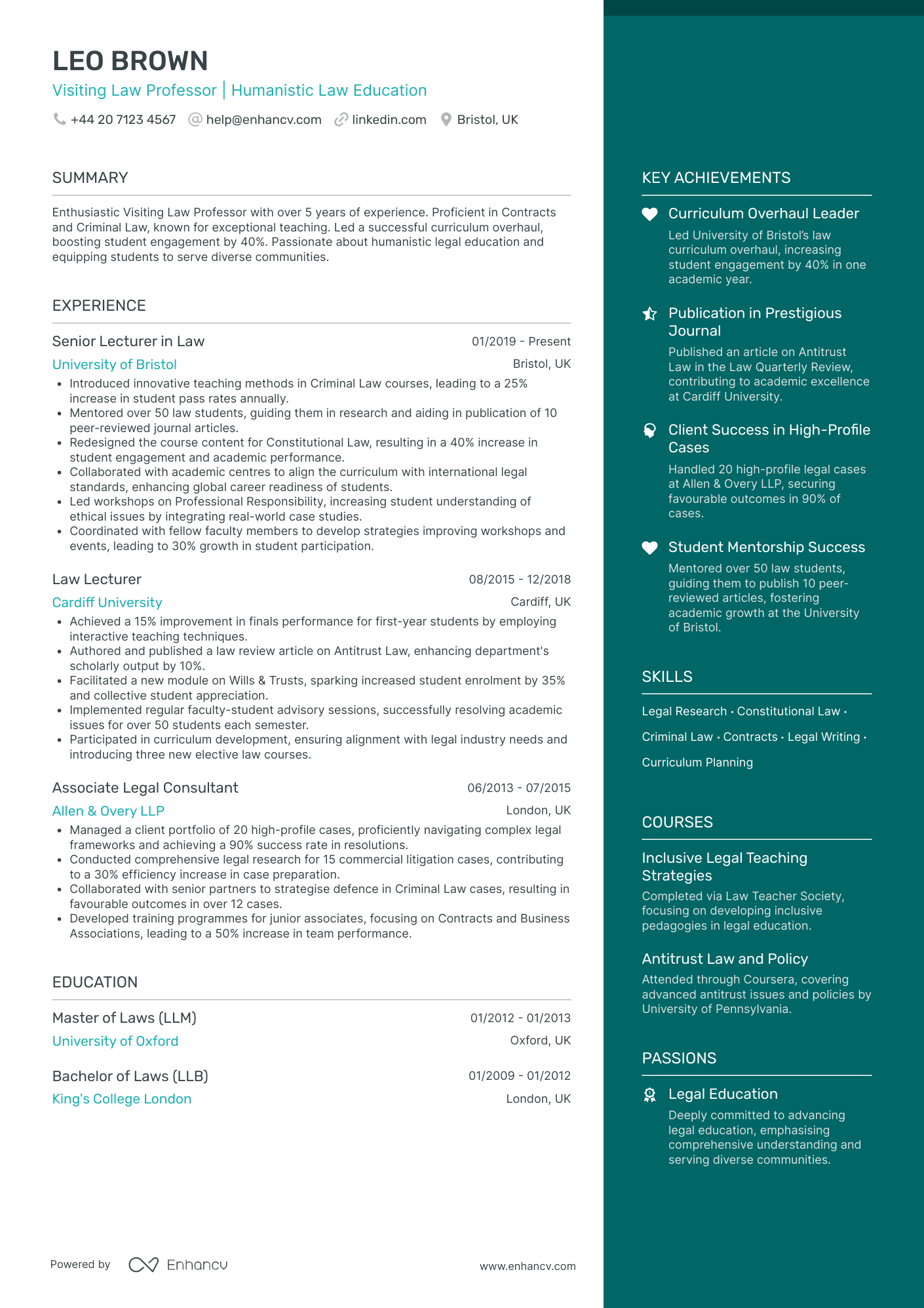 Professor CV Examples & Guide for 2026